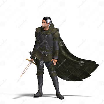 Fantasy Rogue with Sword stock illustration. Illustration of pecker ...
