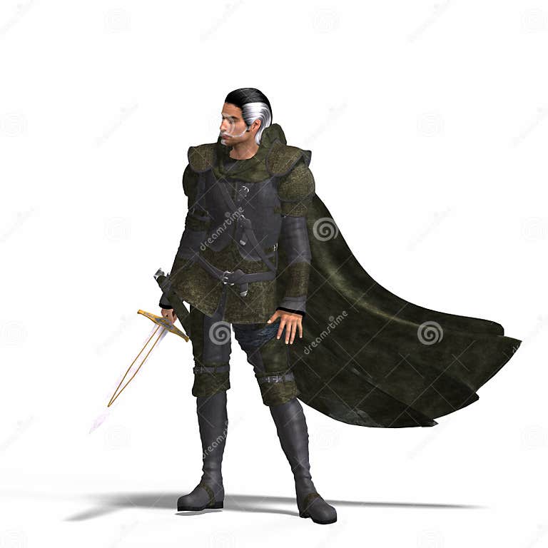 Fantasy Rogue with Sword stock illustration. Illustration of pecker ...