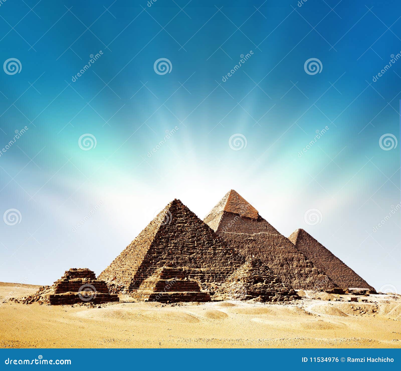 Fantasy Scene of Giza Pyramids Stock Photo - Image of dream, landmark ...