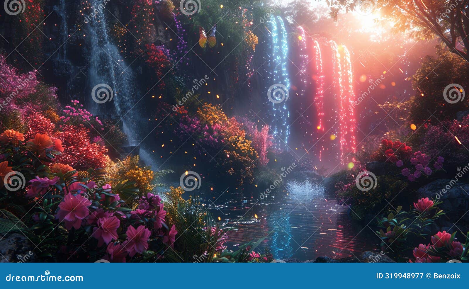 A Fantasy Scene with Mythical Creatures Celebrating Pride in a Vibrant ...