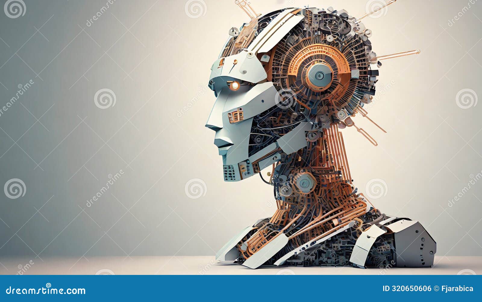 Fantasy sci-fi robot stock illustration. Illustration of aircraft ...