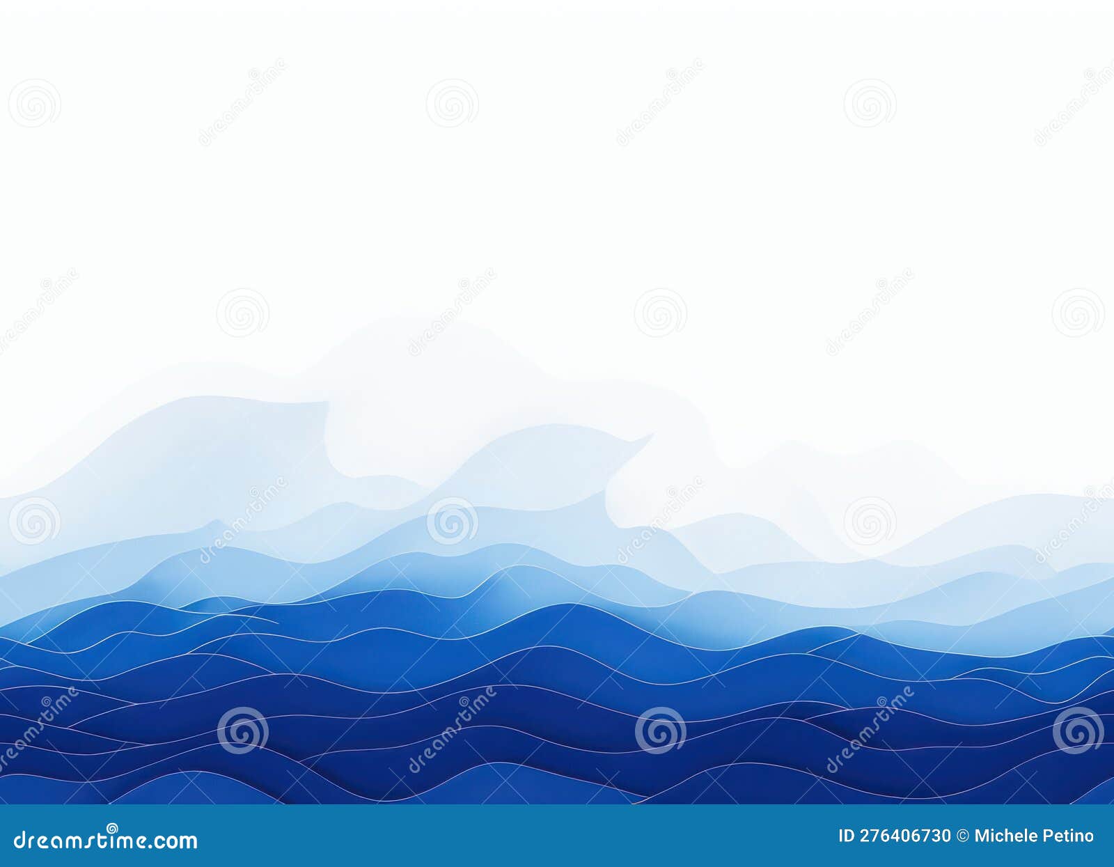 Fantasy Sea Wave Pattern, Seamless, Tileable, Blue Colored Water, White ...