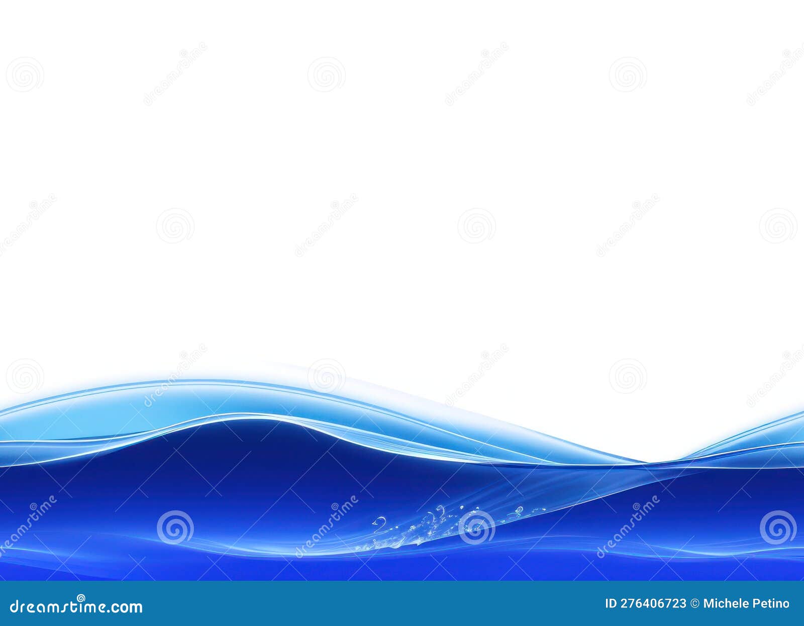 Fantasy Sea Wave Pattern, Seamless, Tileable, Blue Colored Water, White ...