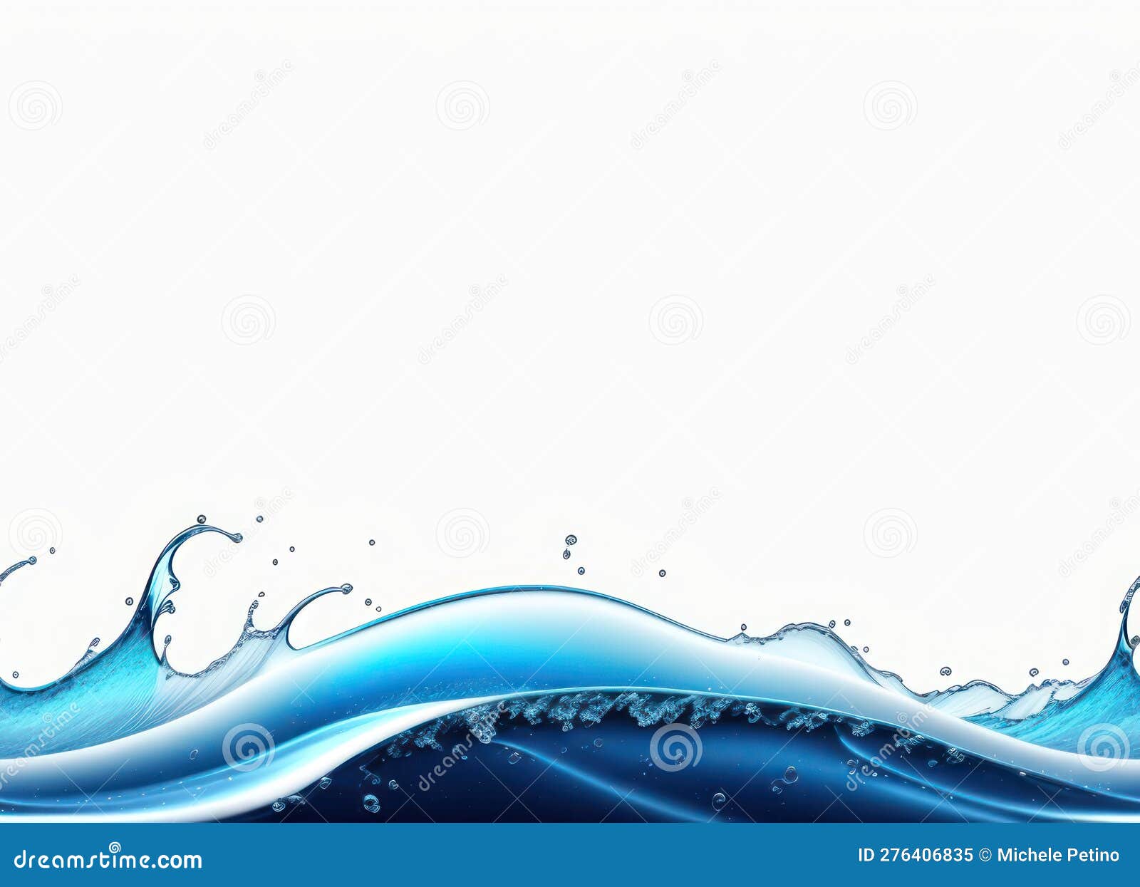 Fantasy Sea Wave Pattern, Seamless, Tileable, Blue Colored Water, White ...