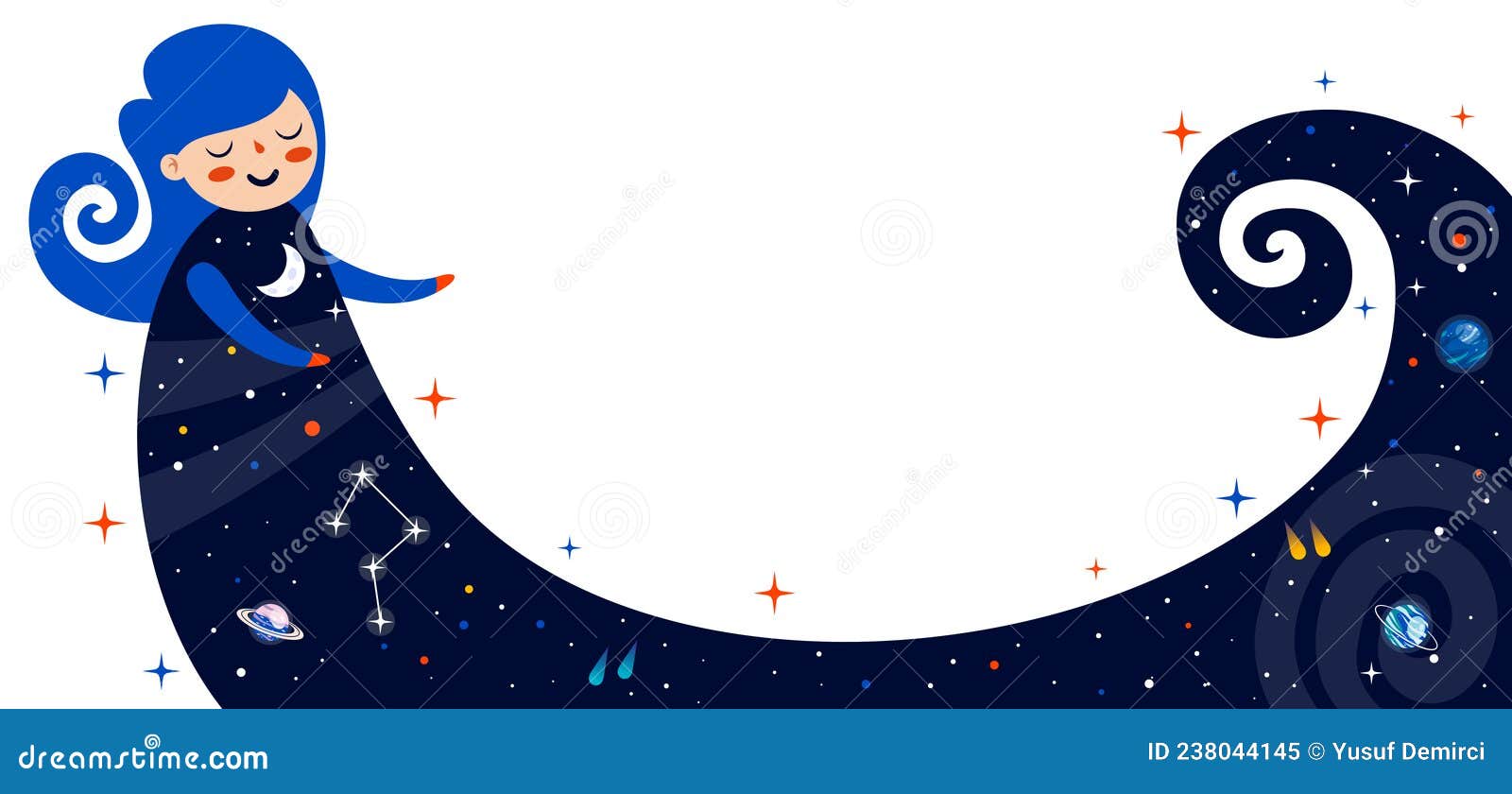 Fantasy Space with an Abstract Figure Stock Vector - Illustration of ...