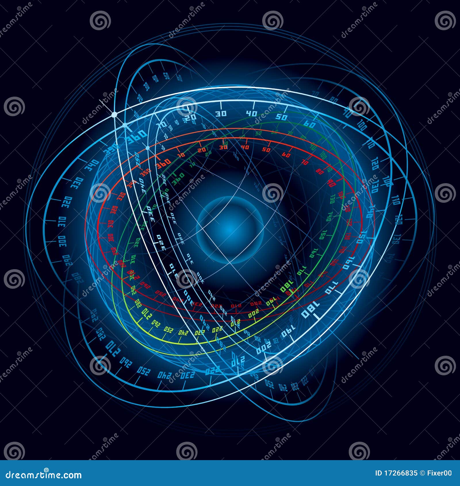Fantasy Space Navigation Sphere. Stock Vector - Illustration of fantasy ...