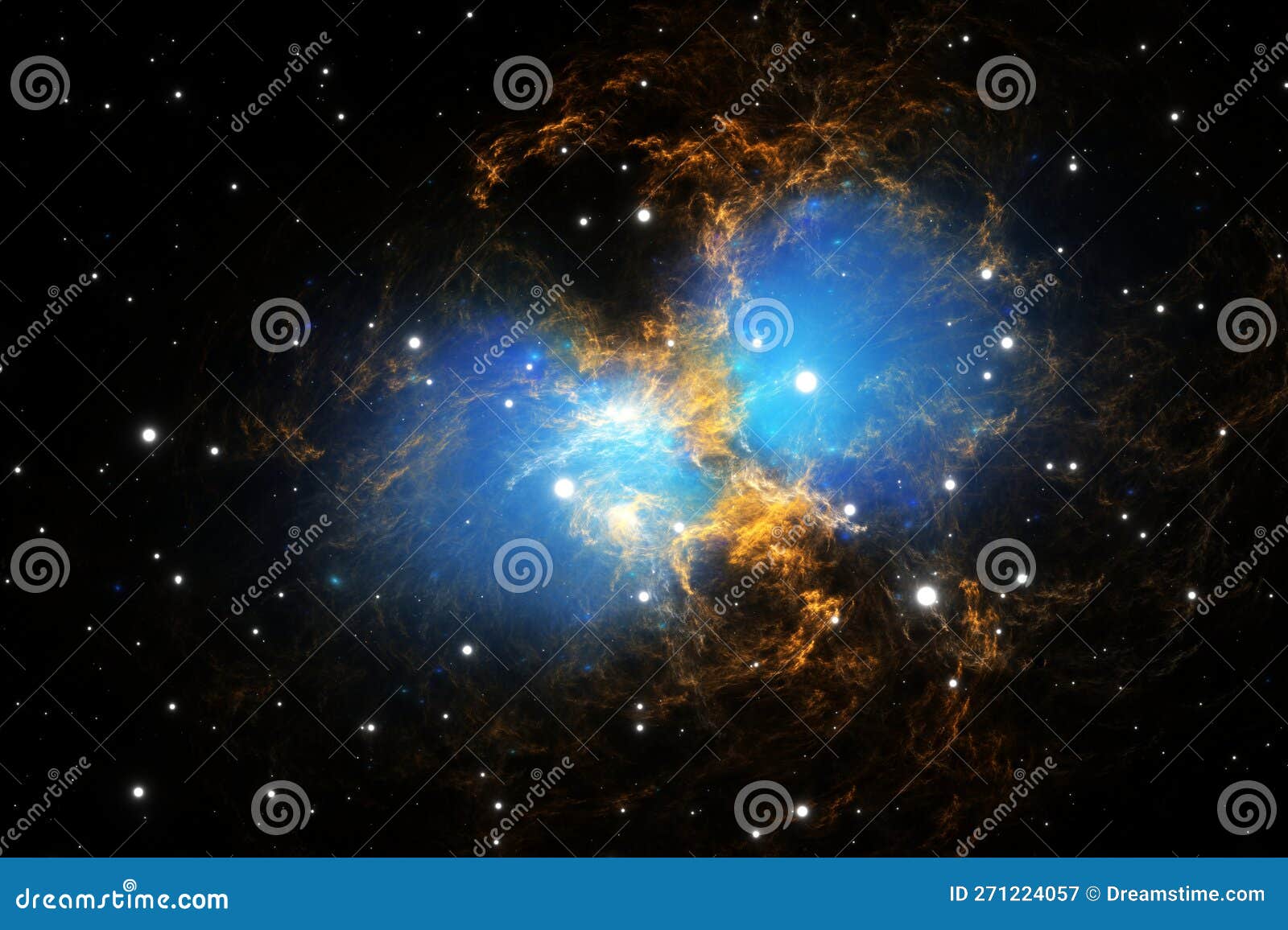 Fantasy Space Nebula. Giant Interstellar Cloud with Stars Stock ...