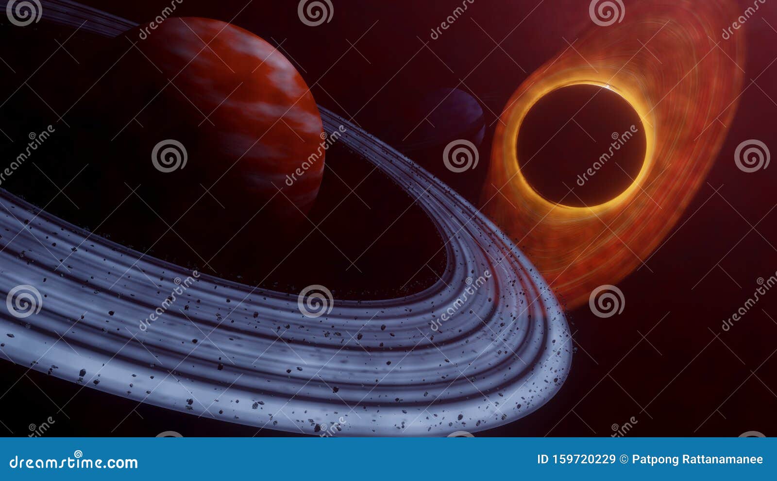 Fantasy Space. Star Gate , Volumetric Lighting. 3d Render Stock ...