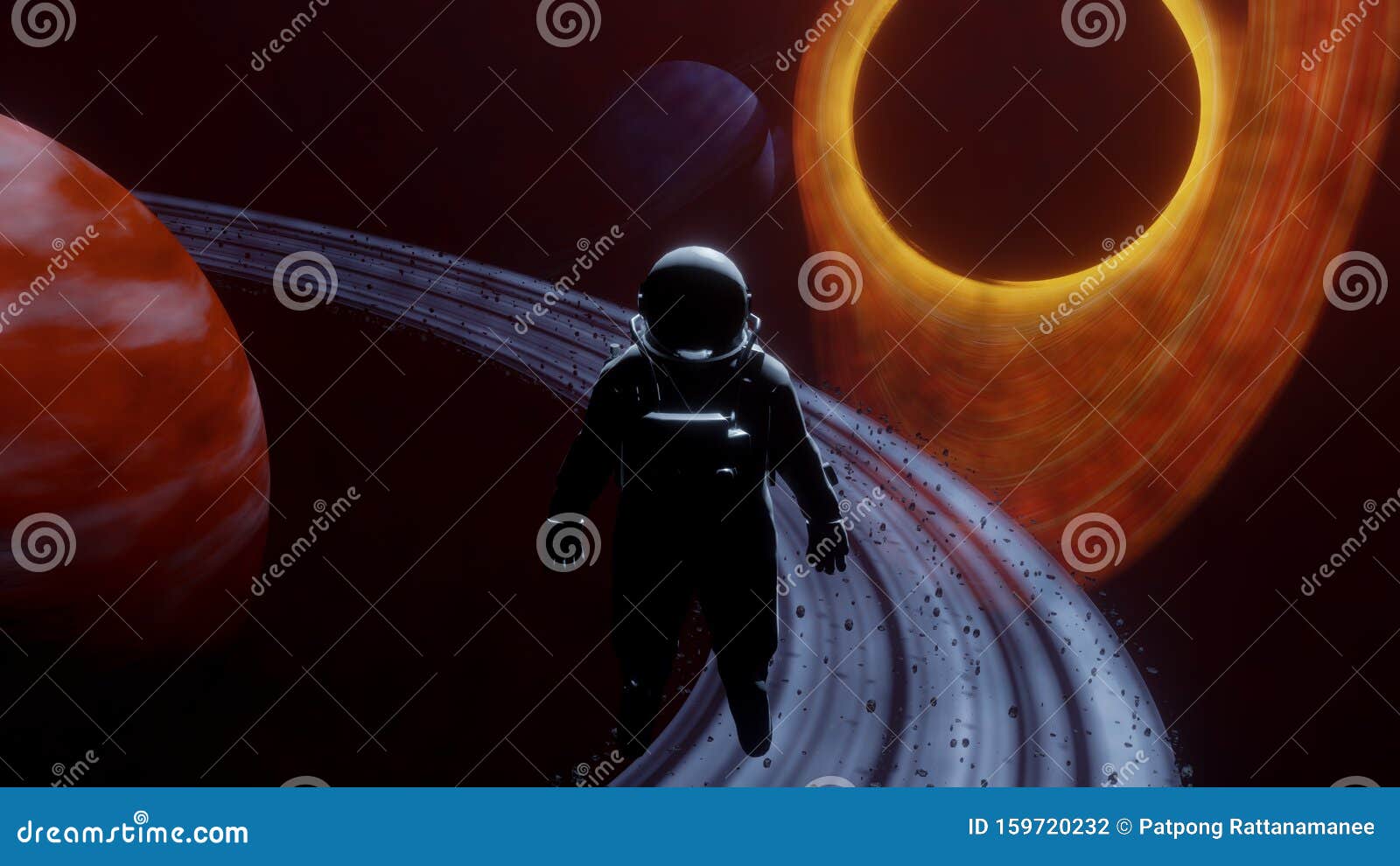 Fantasy Space. Star Gate , Volumetric Lighting. 3d Render Stock ...