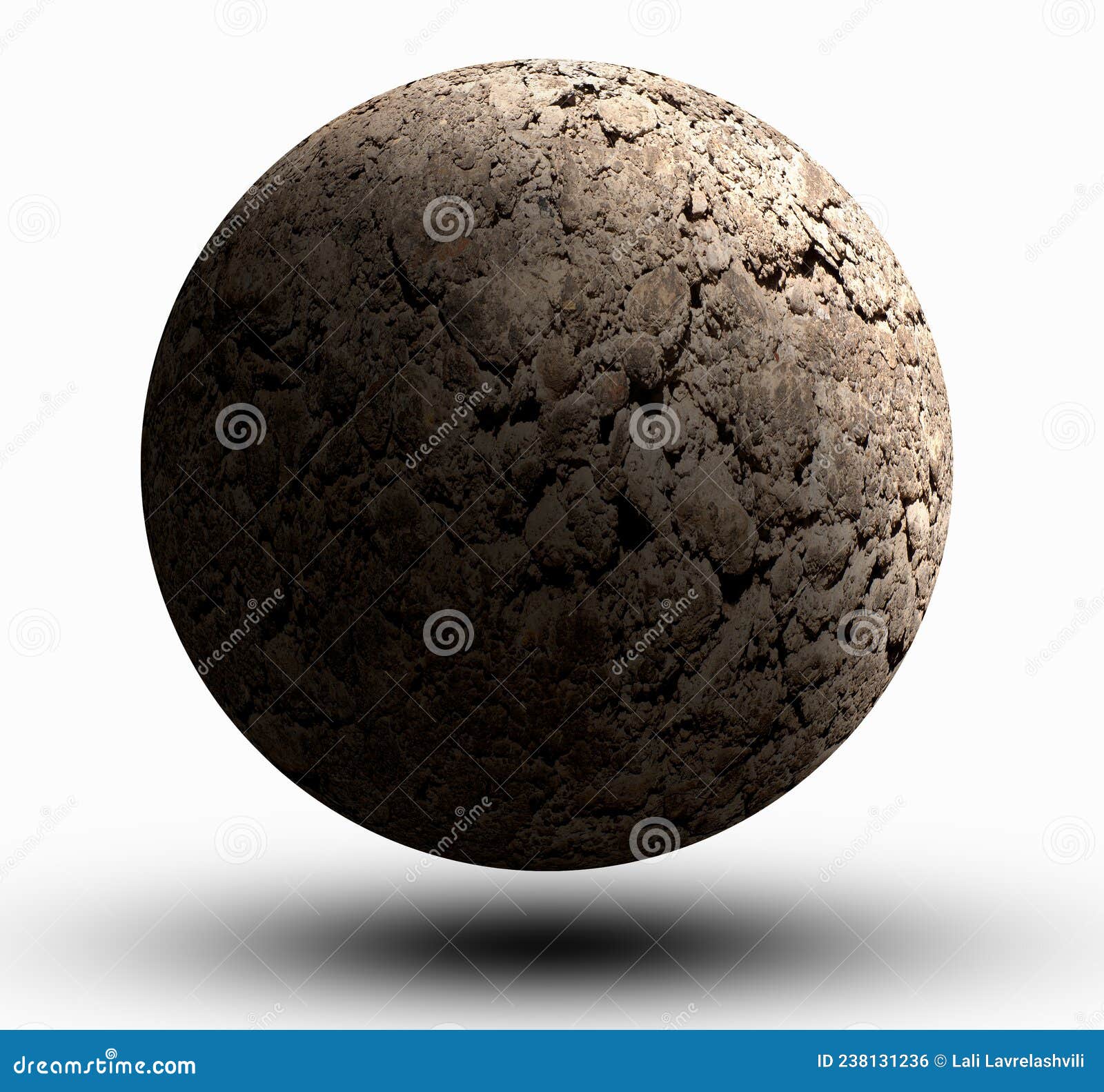 Fantasy Sphere or Planet Isolated on White Background. 3d Illustration ...
