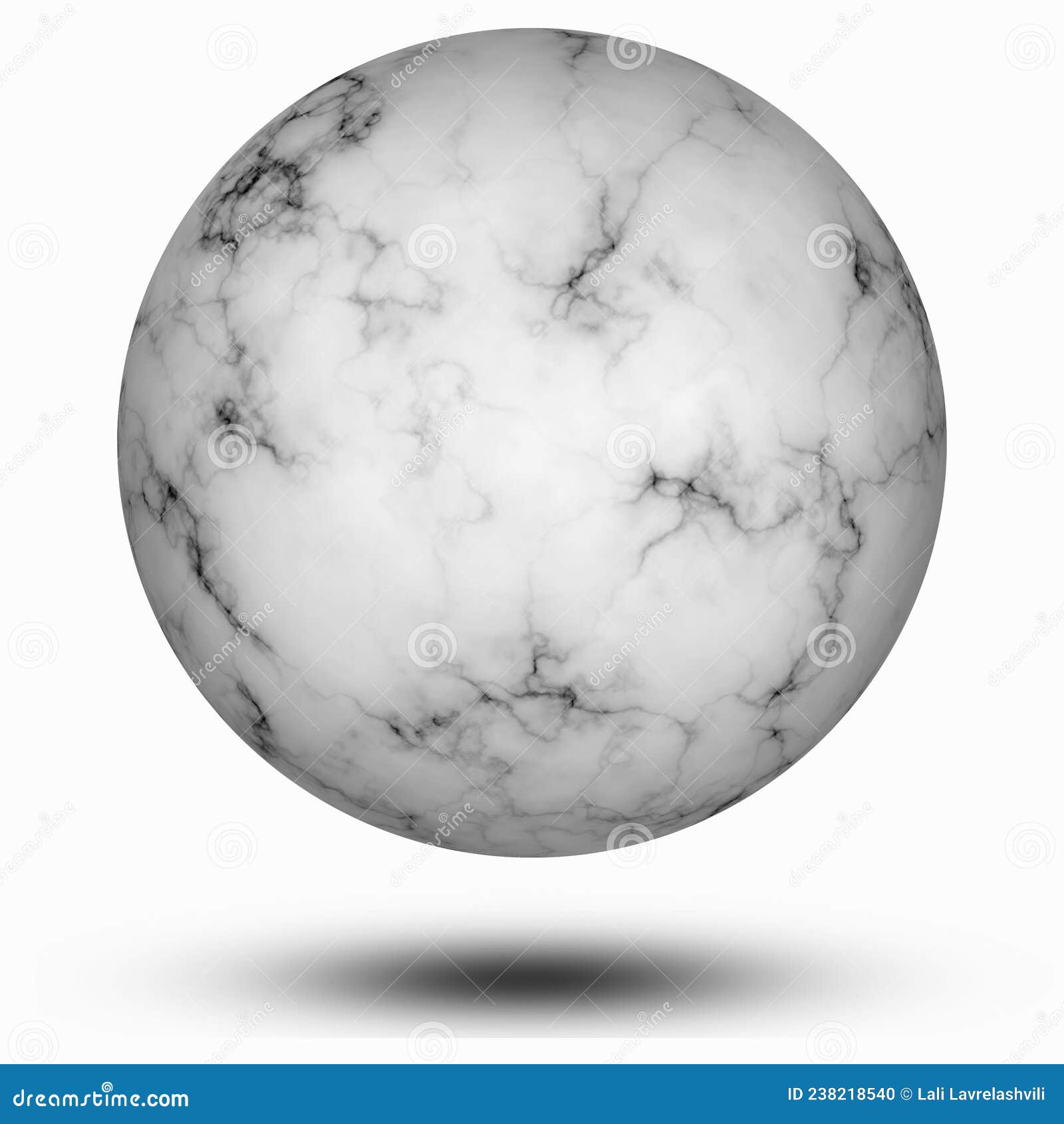 Fantasy Sphere or Planet Isolated on White Background. 3d Illustration ...