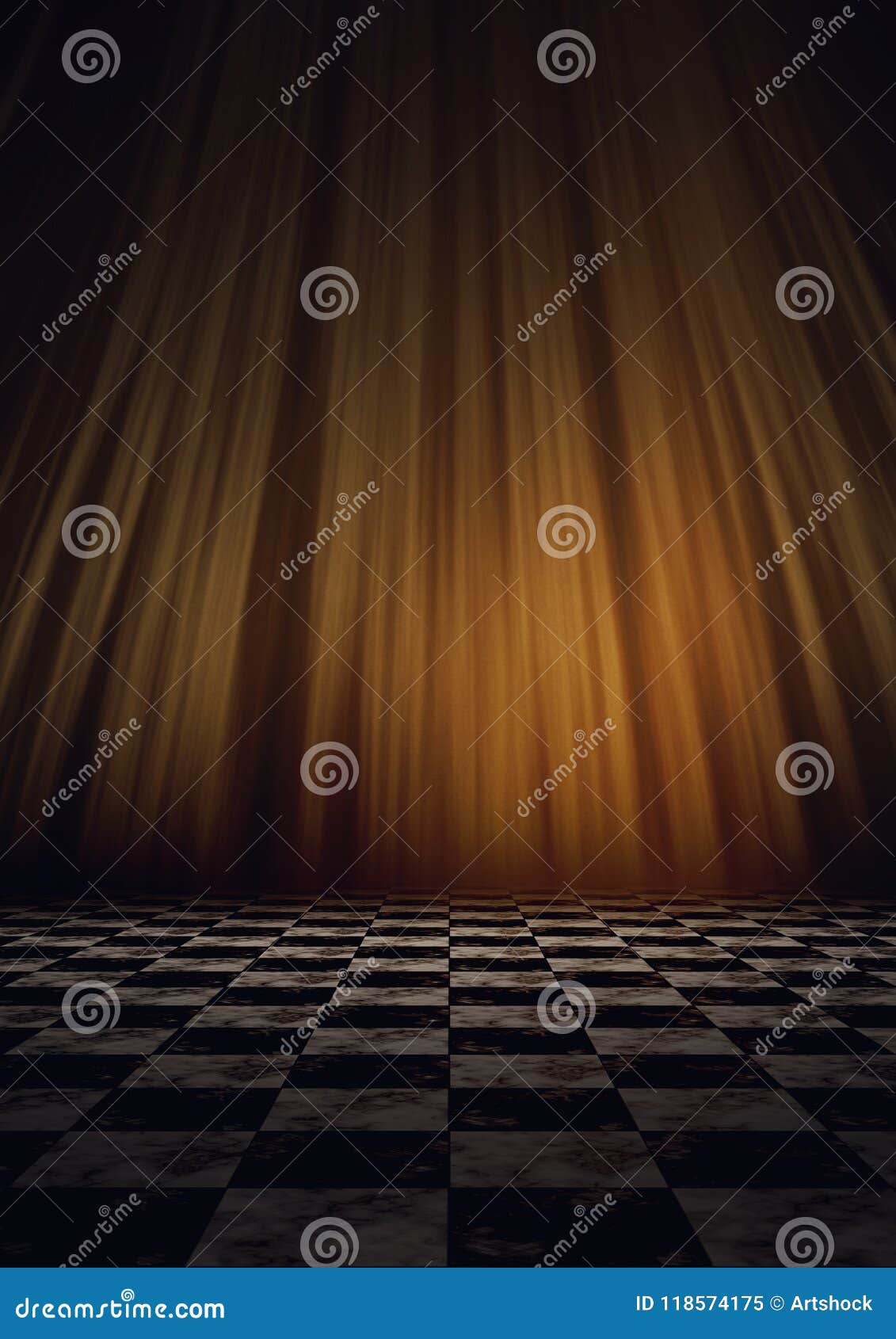 Fantasy Stage with Curtains Stock Illustration - Illustration of ...