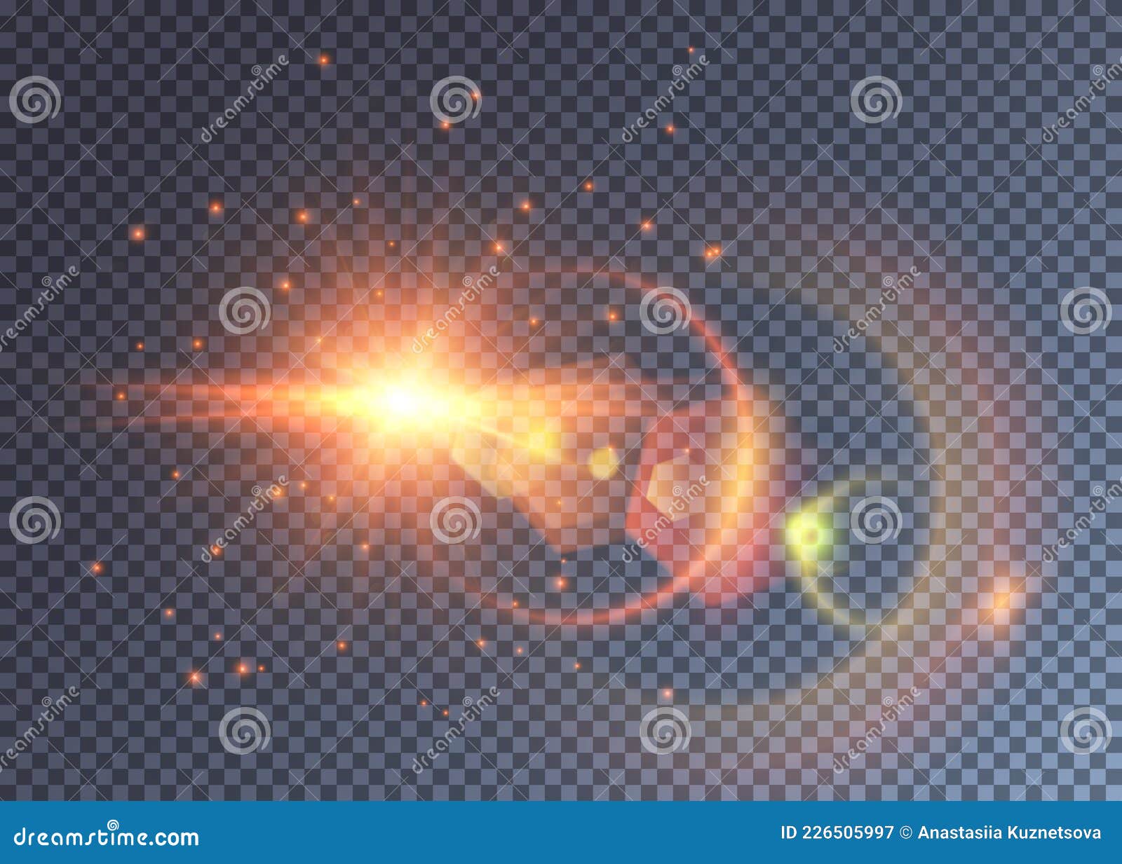 Fantasy Star Explosion with Colorful Light Effects Stock Vector ...