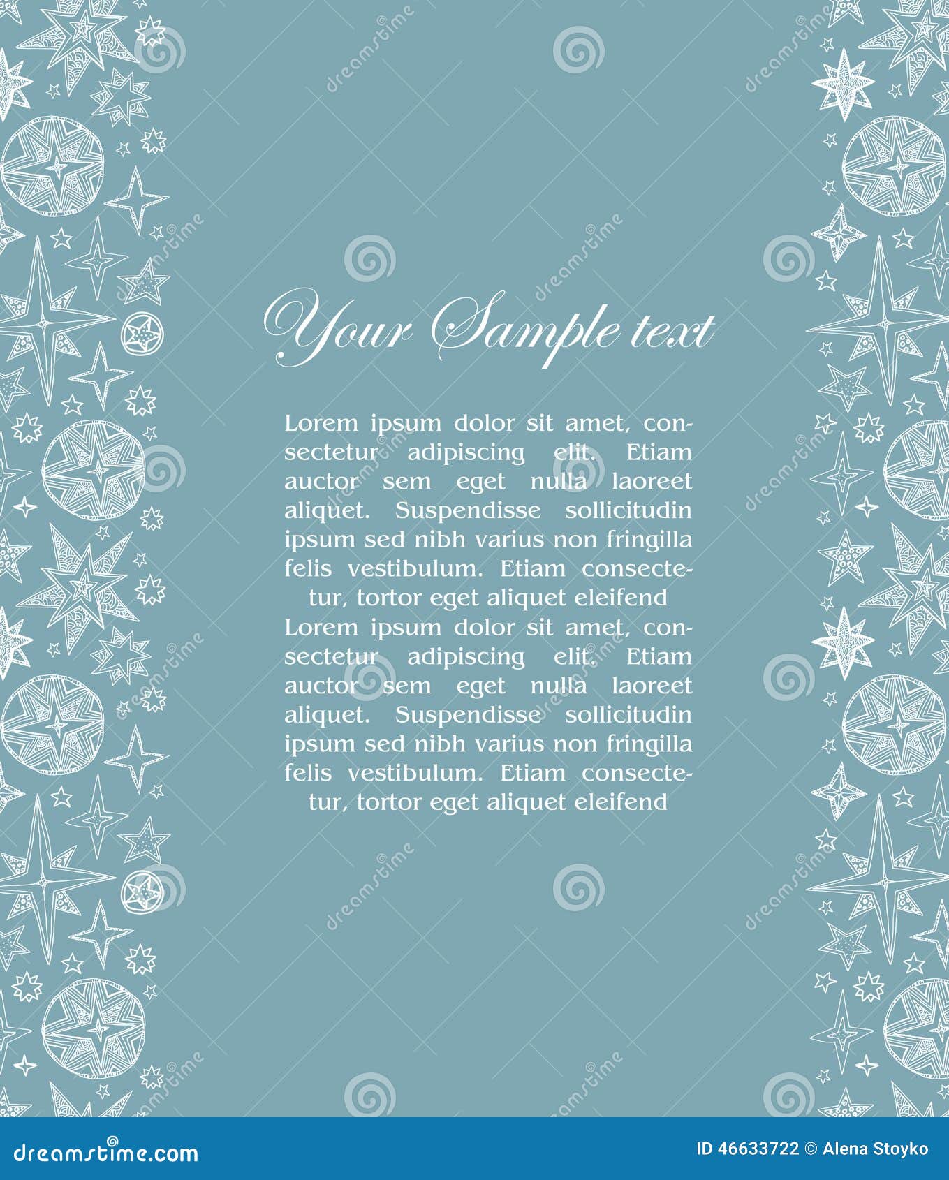 Fantasy starry border stock vector. Illustration of happy - 46633722