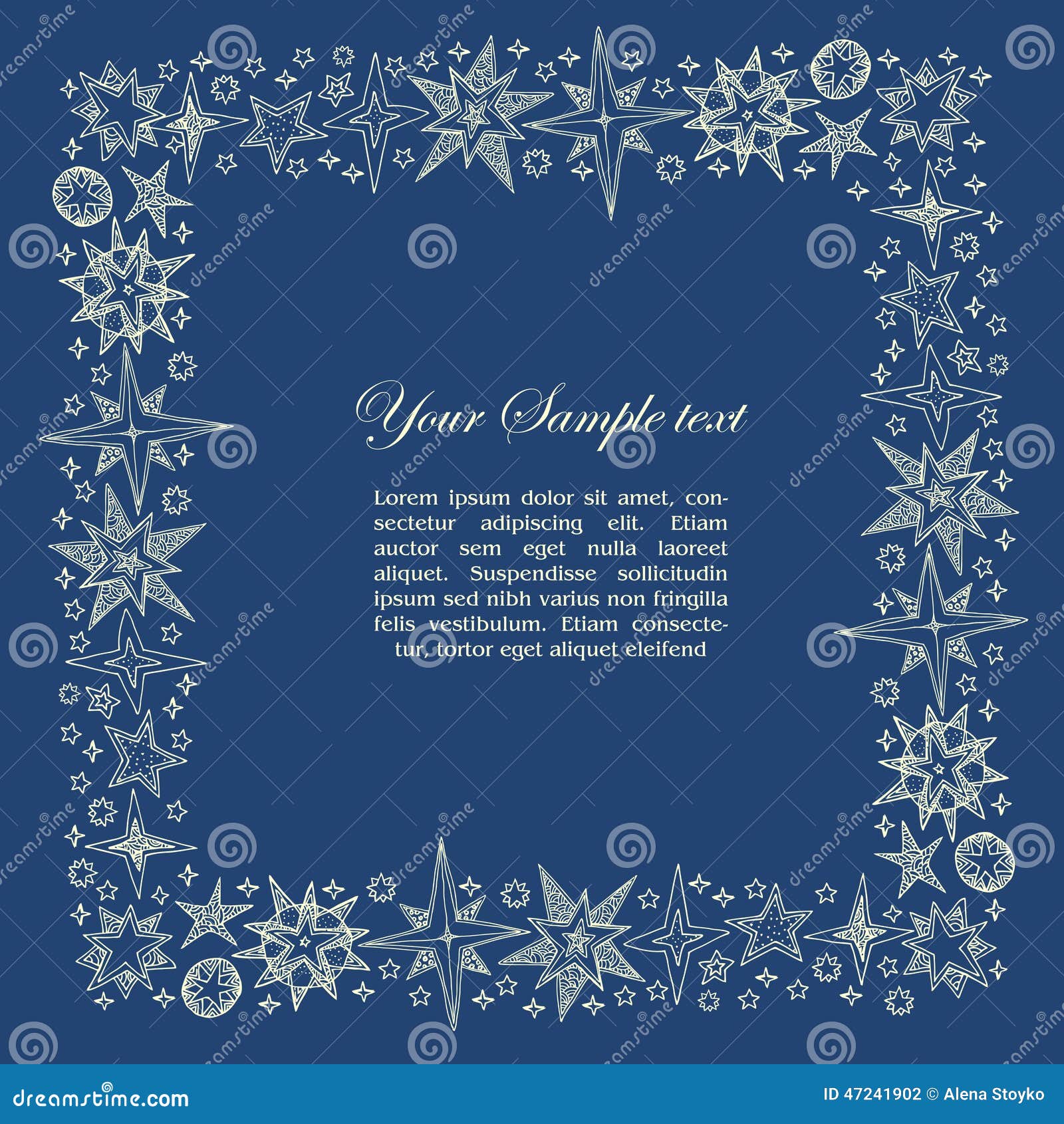 Fantasy starry border stock vector. Illustration of festive - 47241902