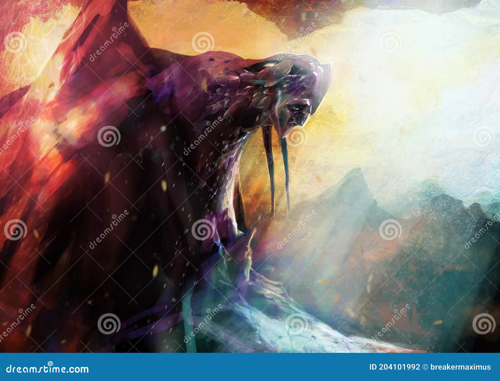 Fantasy Stone Giant Underworld Creature Stock Illustration ...
