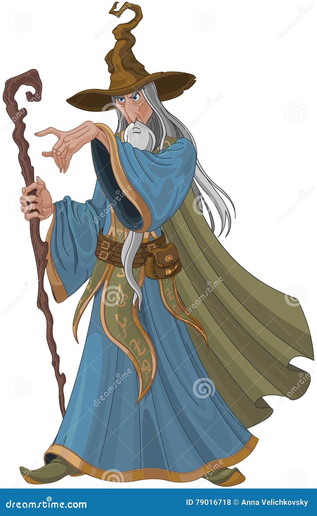 Fantasy Style Wizard stock vector. Illustration of clipart - 79016718