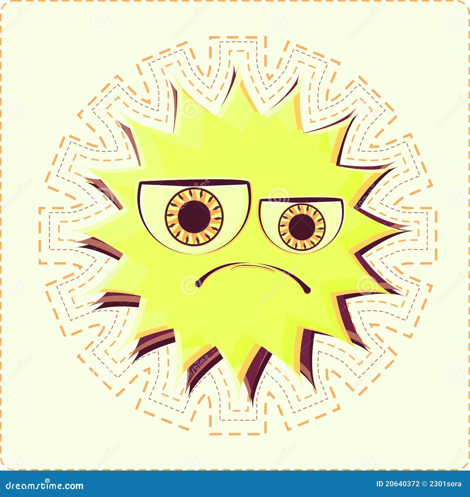 Fantasy Sun Over White. Vector Illustration Stock Vector - Illustration ...