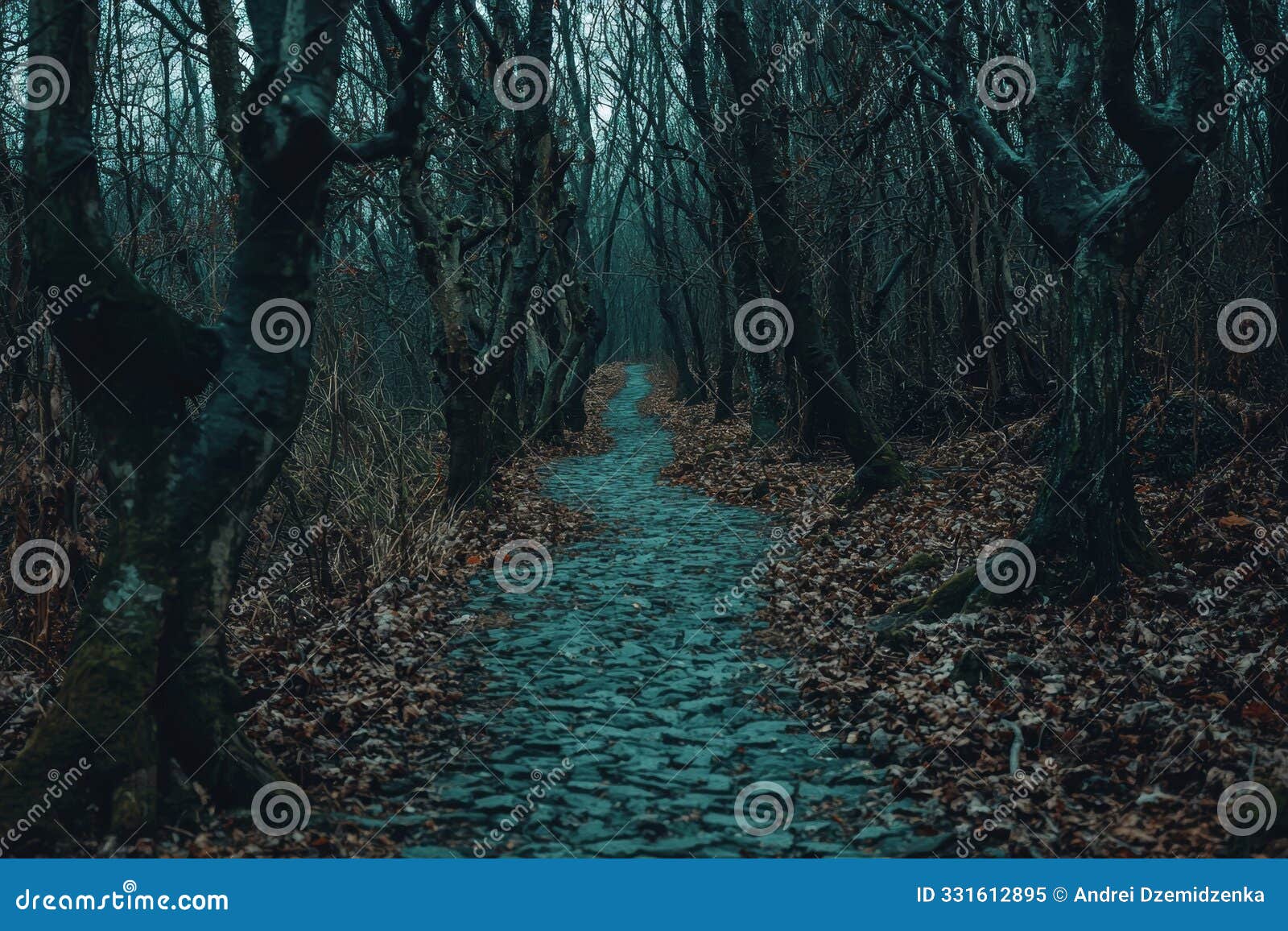 This Fantasy Surreal Illustration Shows a Spooky Pathway through an ...