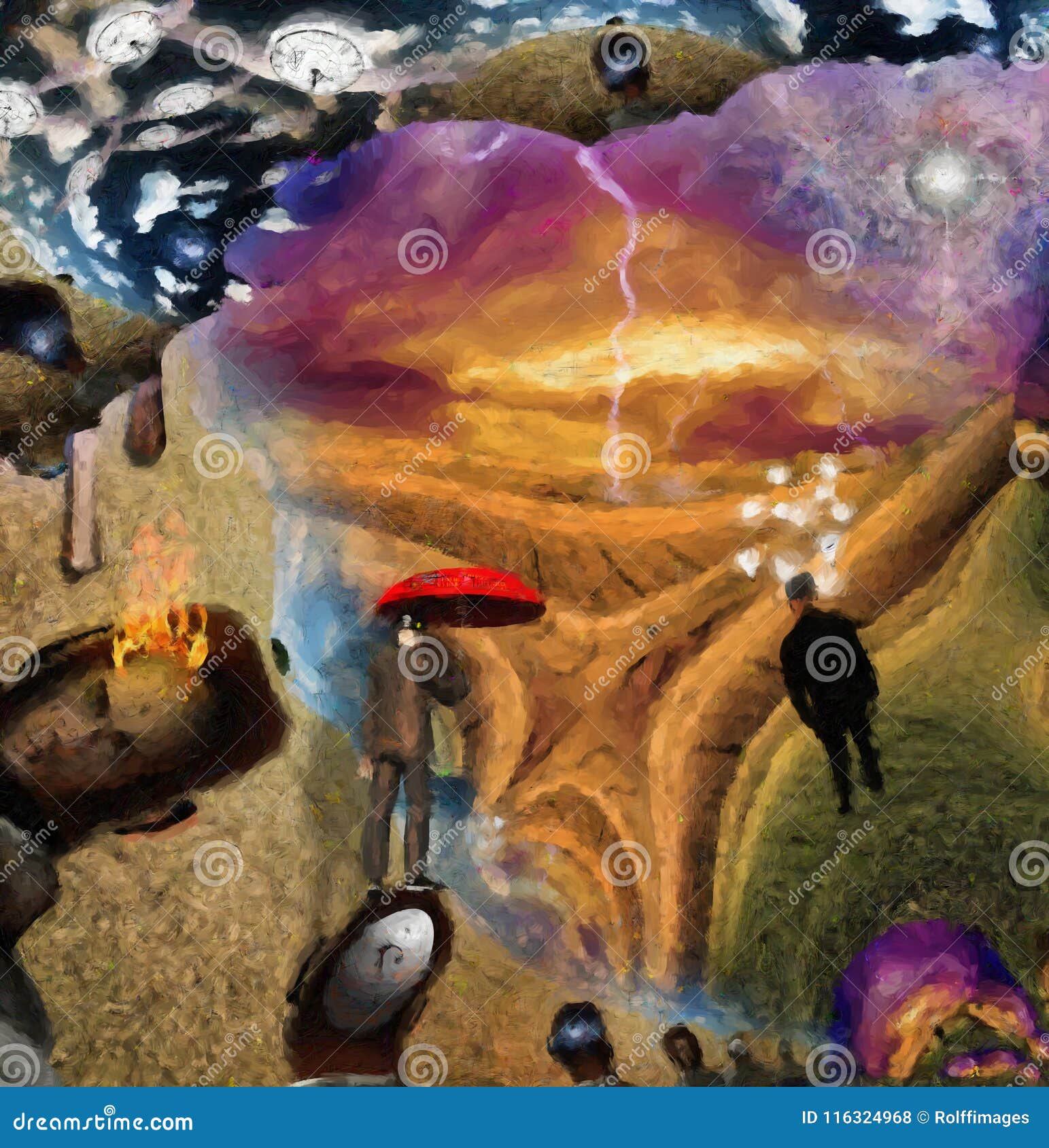 Fantasy Surreal scene stock illustration. Illustration of human - 116324968 Fantasy Surreal scene stock illustration. Illustration of human - 116324968