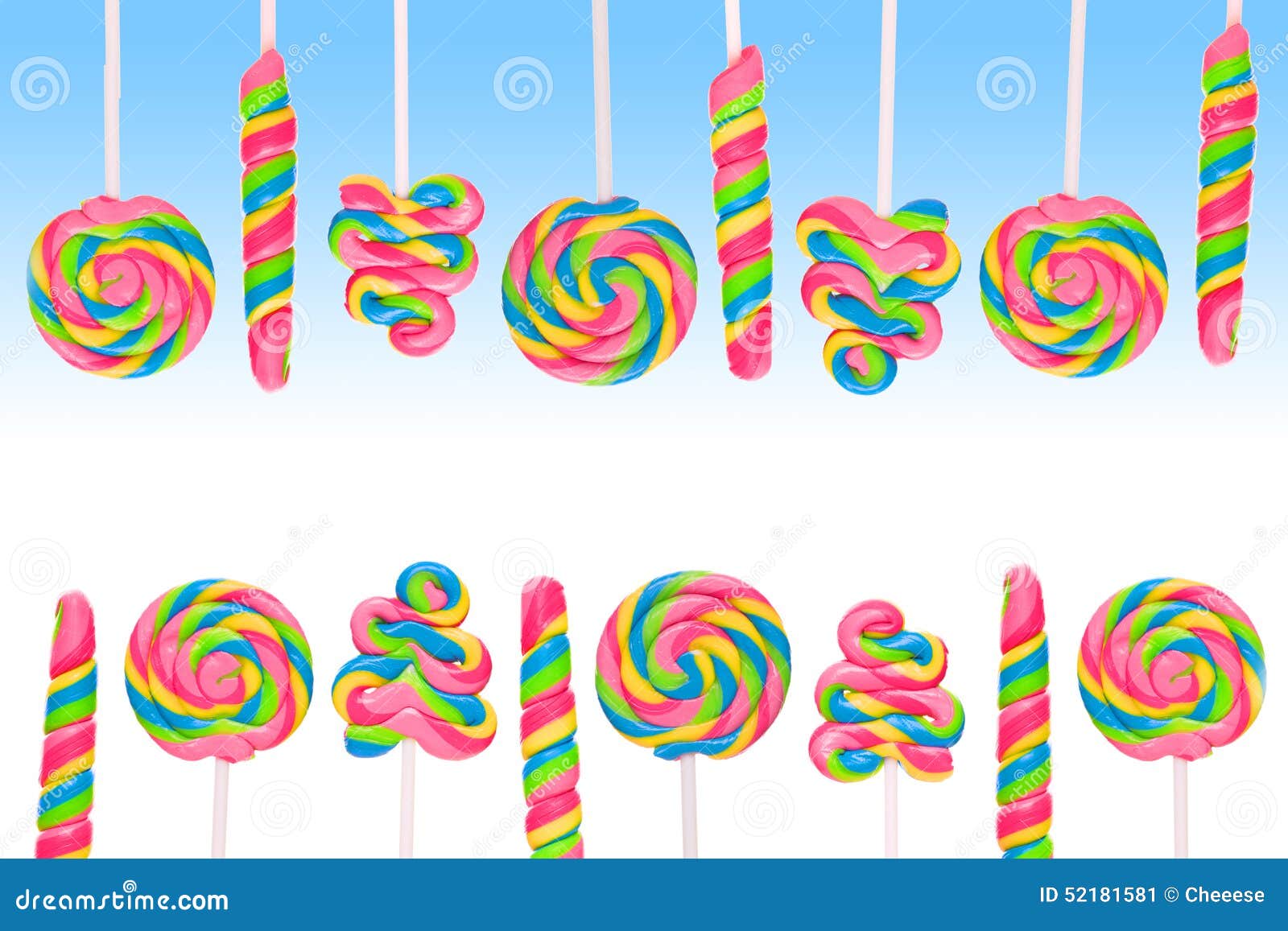 Fantasy Sweet Candy Land with Lollies Stock Illustration - Illustration ...