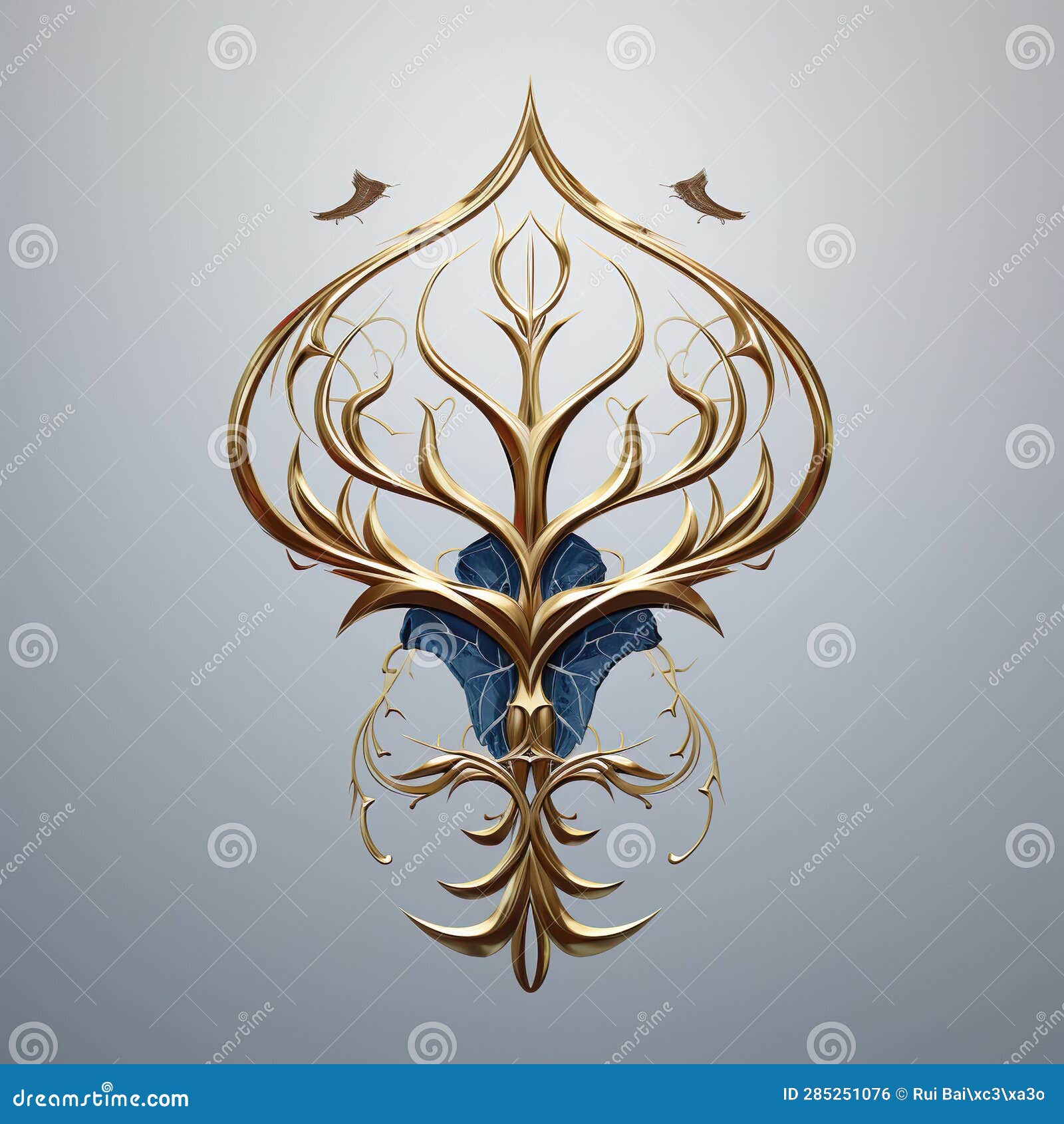 Fantasy Themed Stylish Logo with an Elven Theme Stock Illustration ...