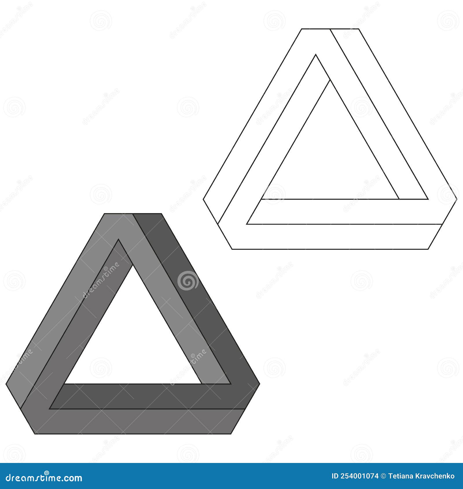 Fantasy Three-dimensional Triangles. Vector Illustration. Stock Image ...