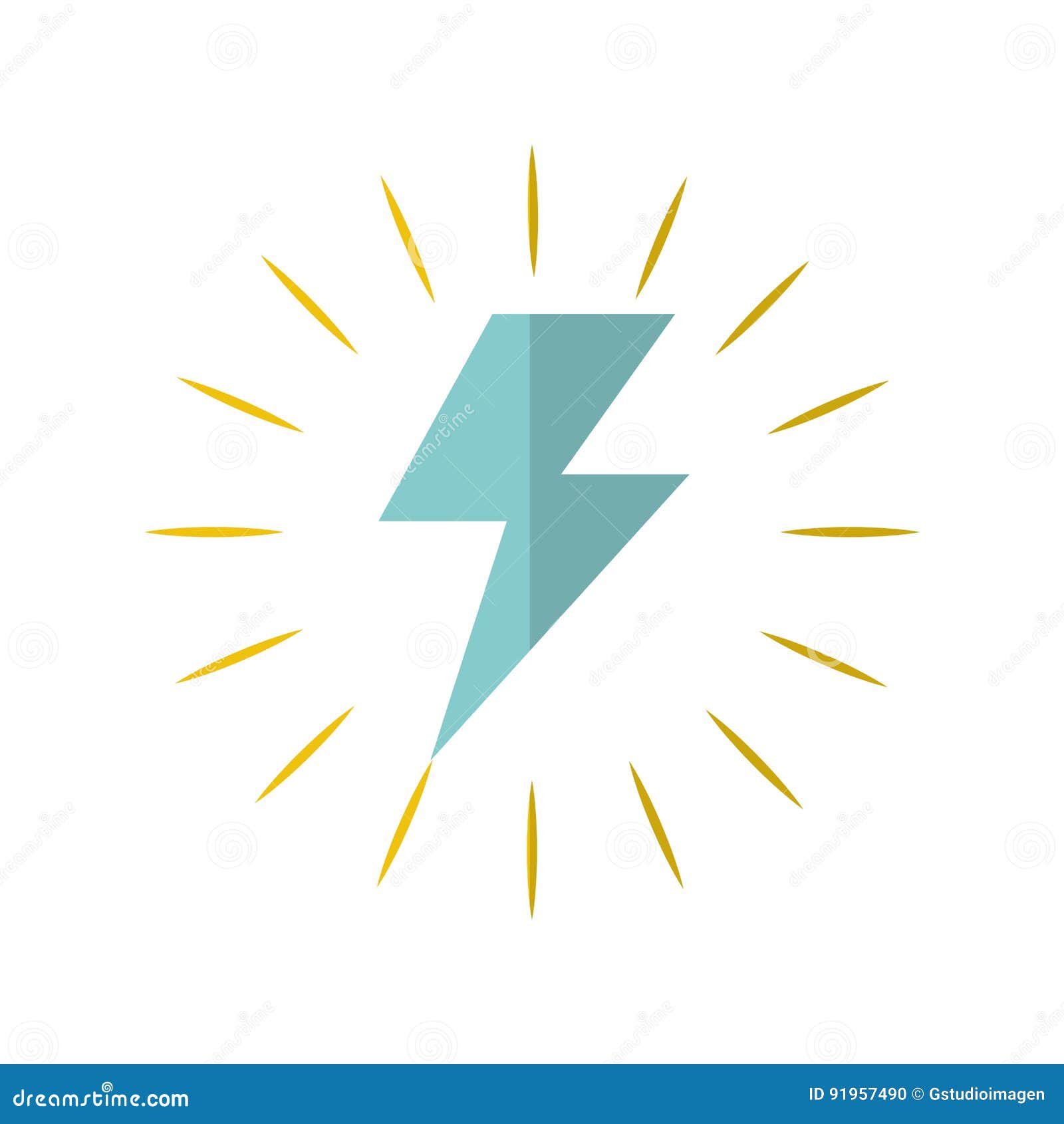 Fantasy thunder ray icon stock vector. Illustration of electric - 91957490