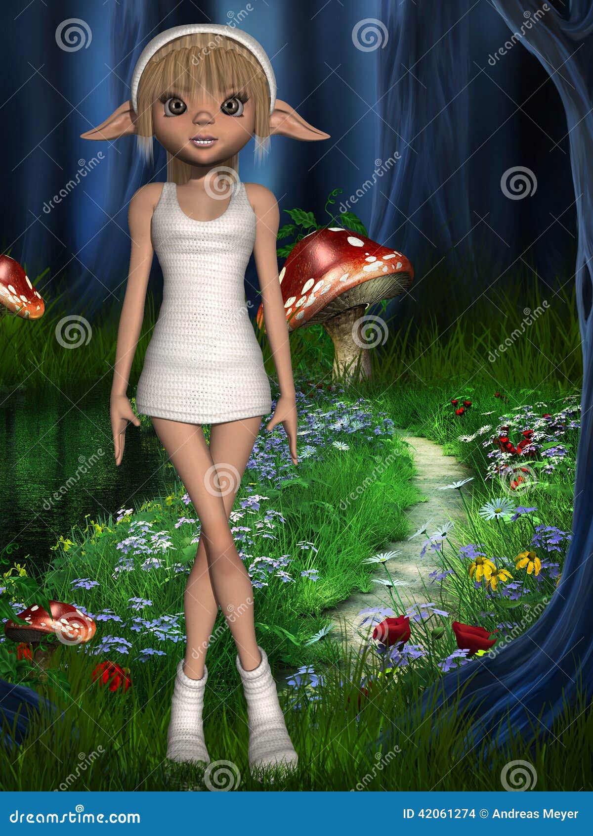Fantasy Toon Figure stock illustration. Illustration of female - 42061274