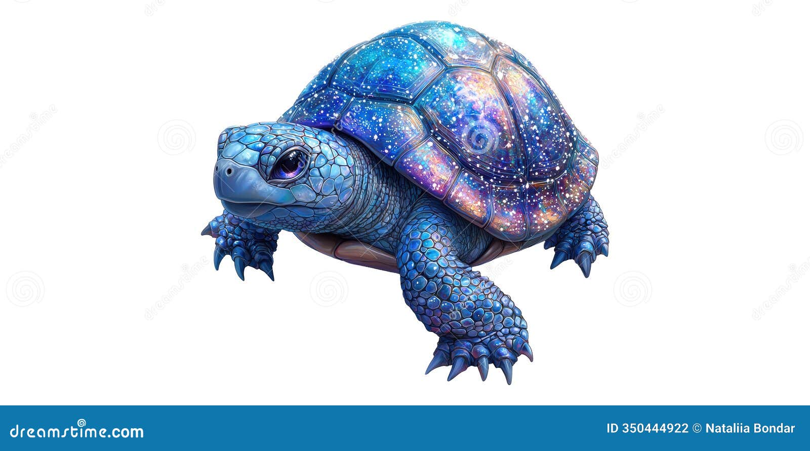 Fantasy Tortoise with Cosmic Shell Isolated on Transparent Background ...