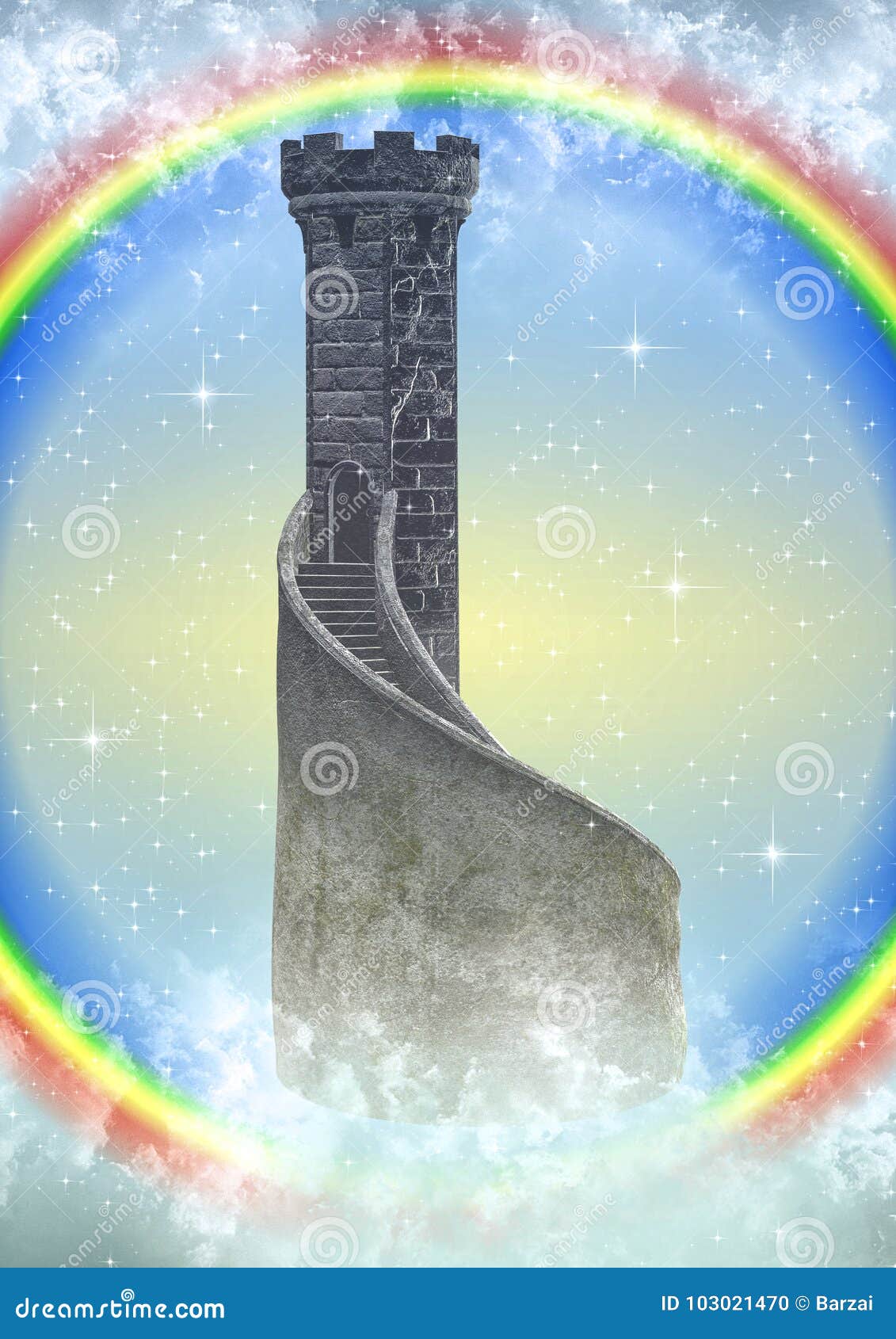 Fantasy Tower stock illustration. Illustration of dream - 103021470