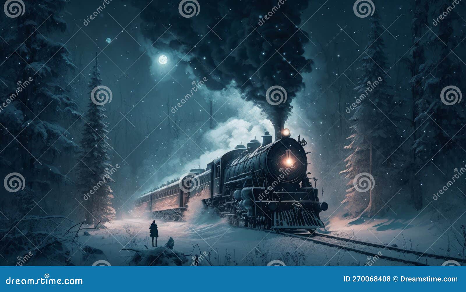 Fantasy Train Tracks Vanish Into Mysterious Horizon Under Enchanting ...