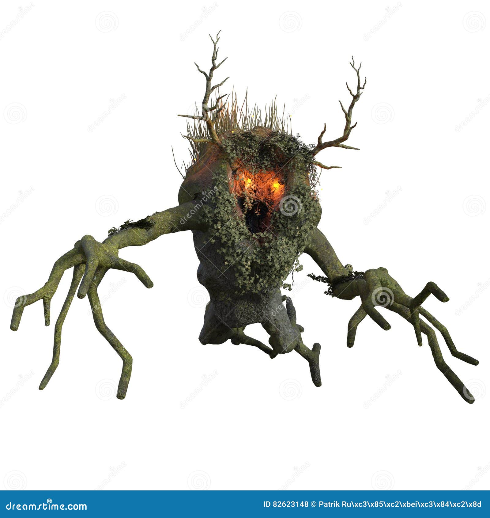 Fantasy tree ent stock illustration. Illustration of trunk - 82623148