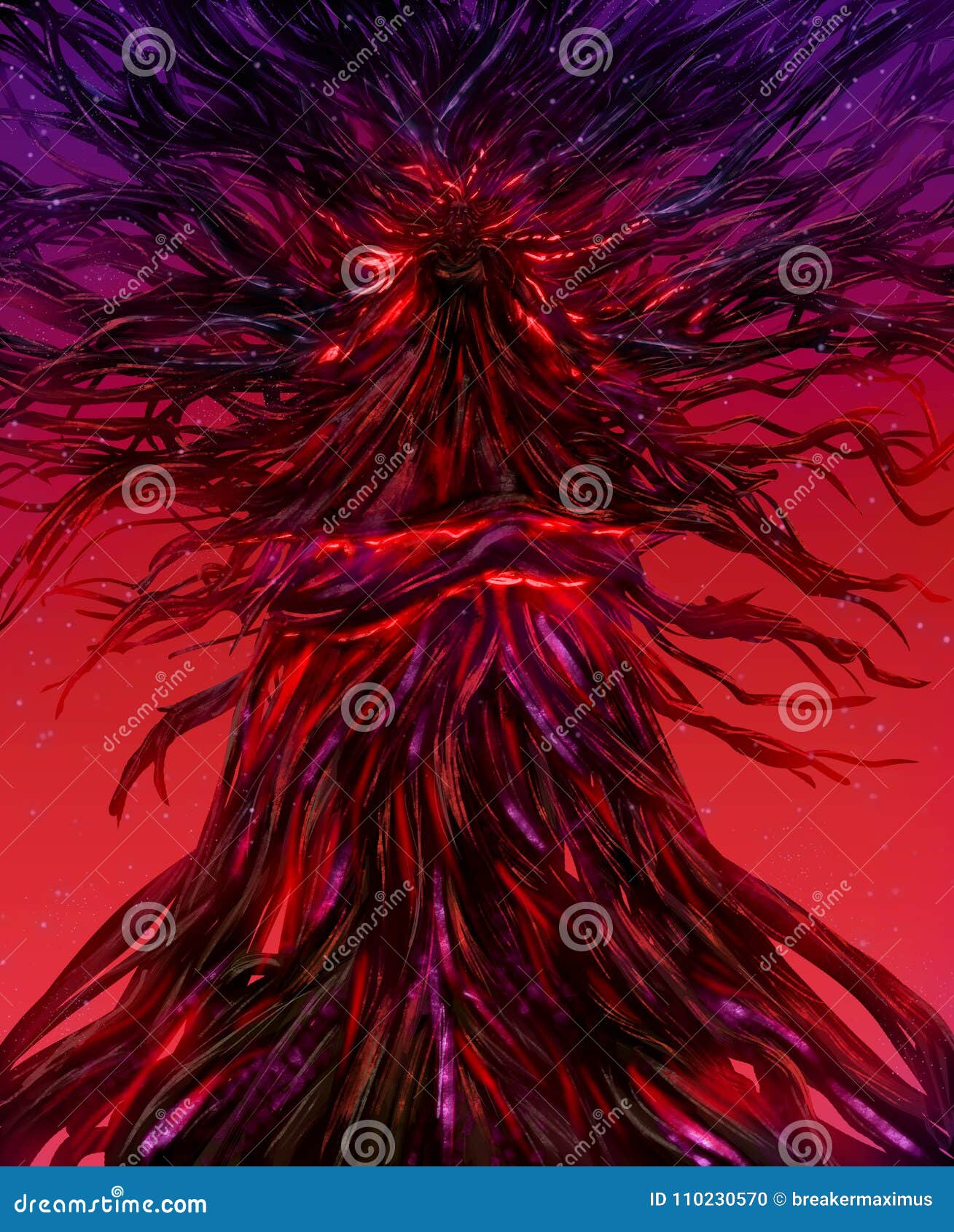 Fantasy Tree Goddess Nymph Illustration. Royalty-Free Stock Image ...