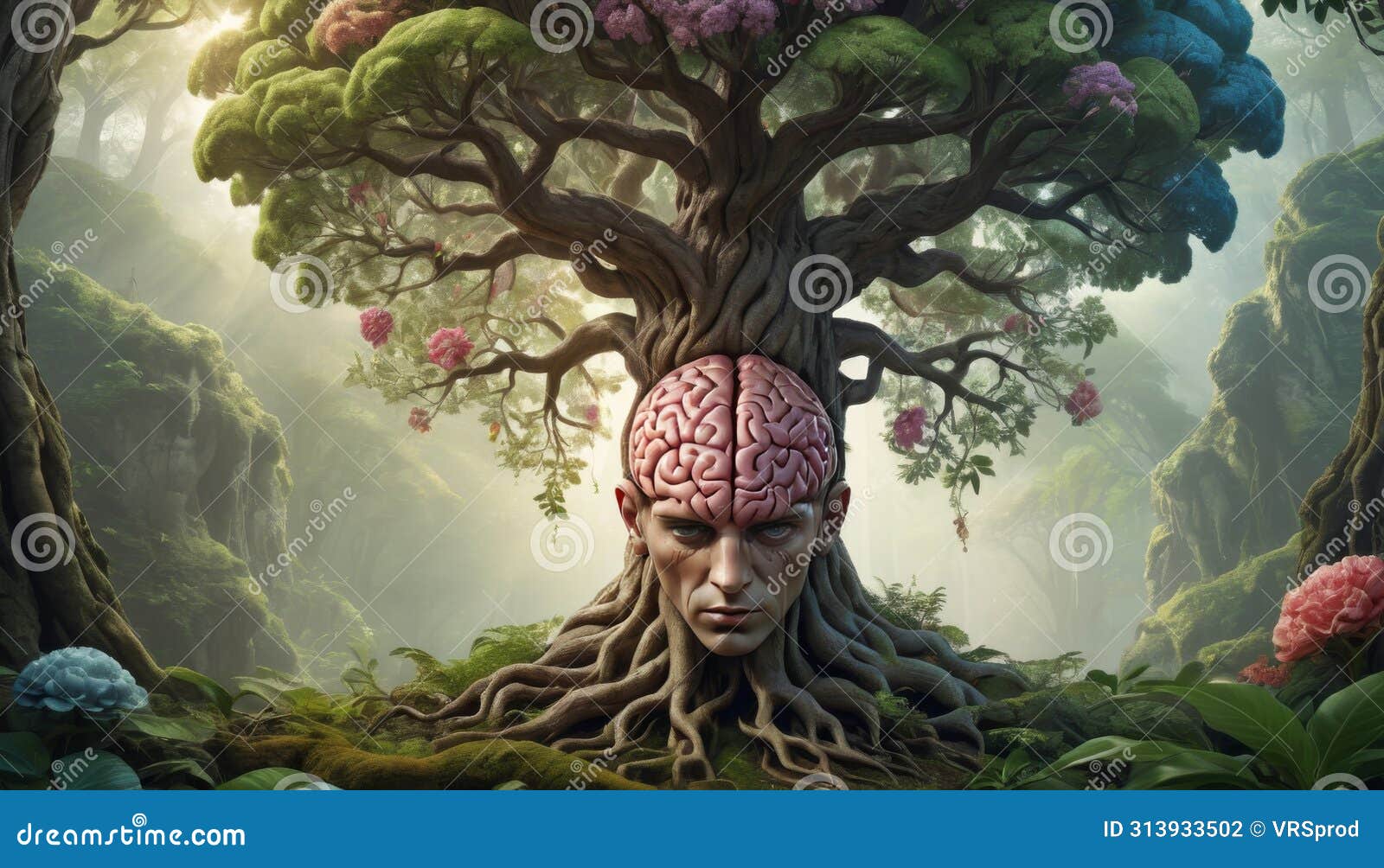 Fantasy Tree with Human Features Stock Photo - Image of woodland, tree ...