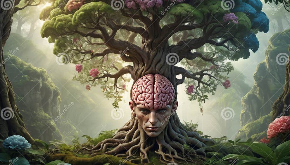 Fantasy Tree with Human Features Stock Photo - Image of woodland, tree ...