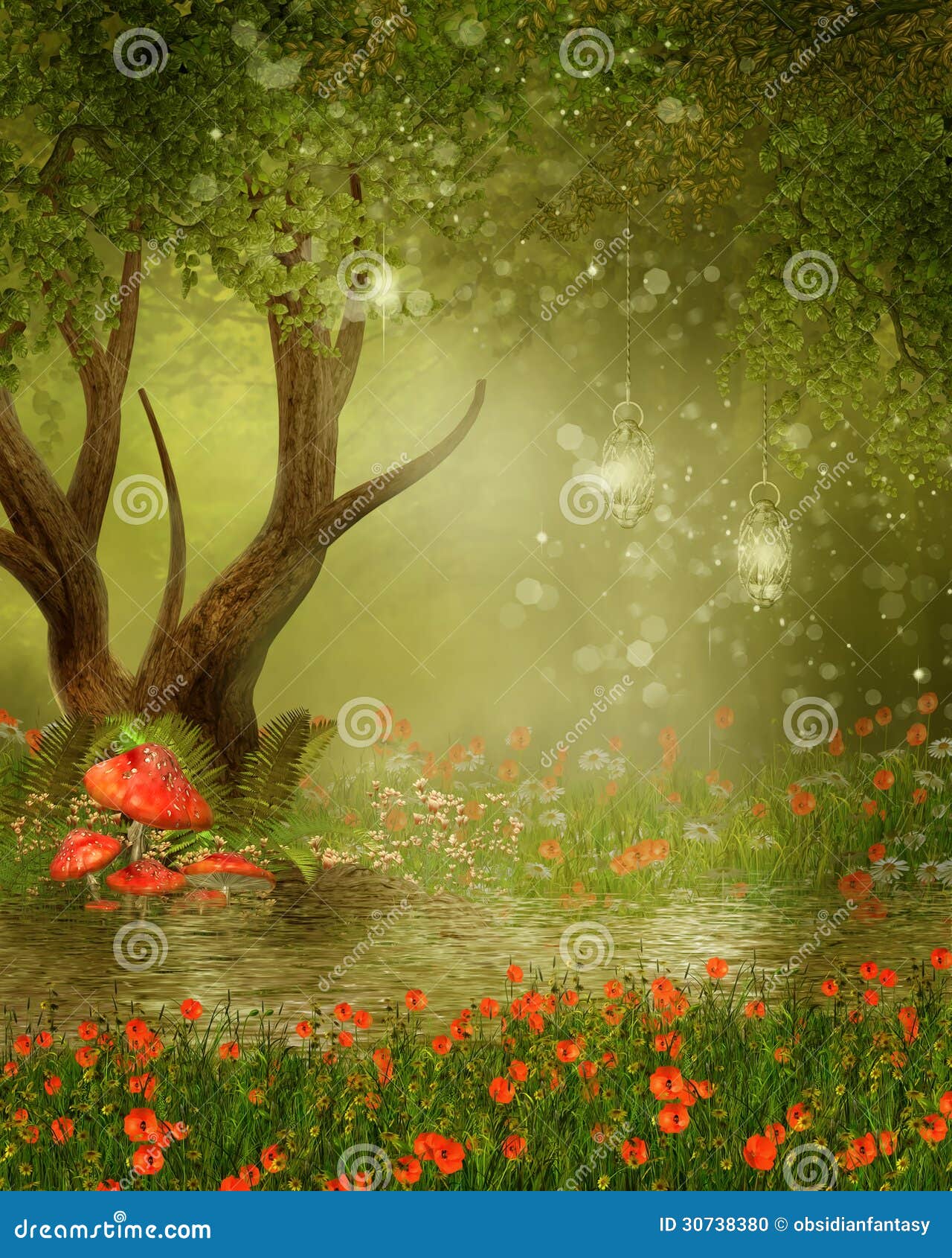 Fantasy Tree Silhouette Royalty-Free Stock Photography | CartoonDealer ...