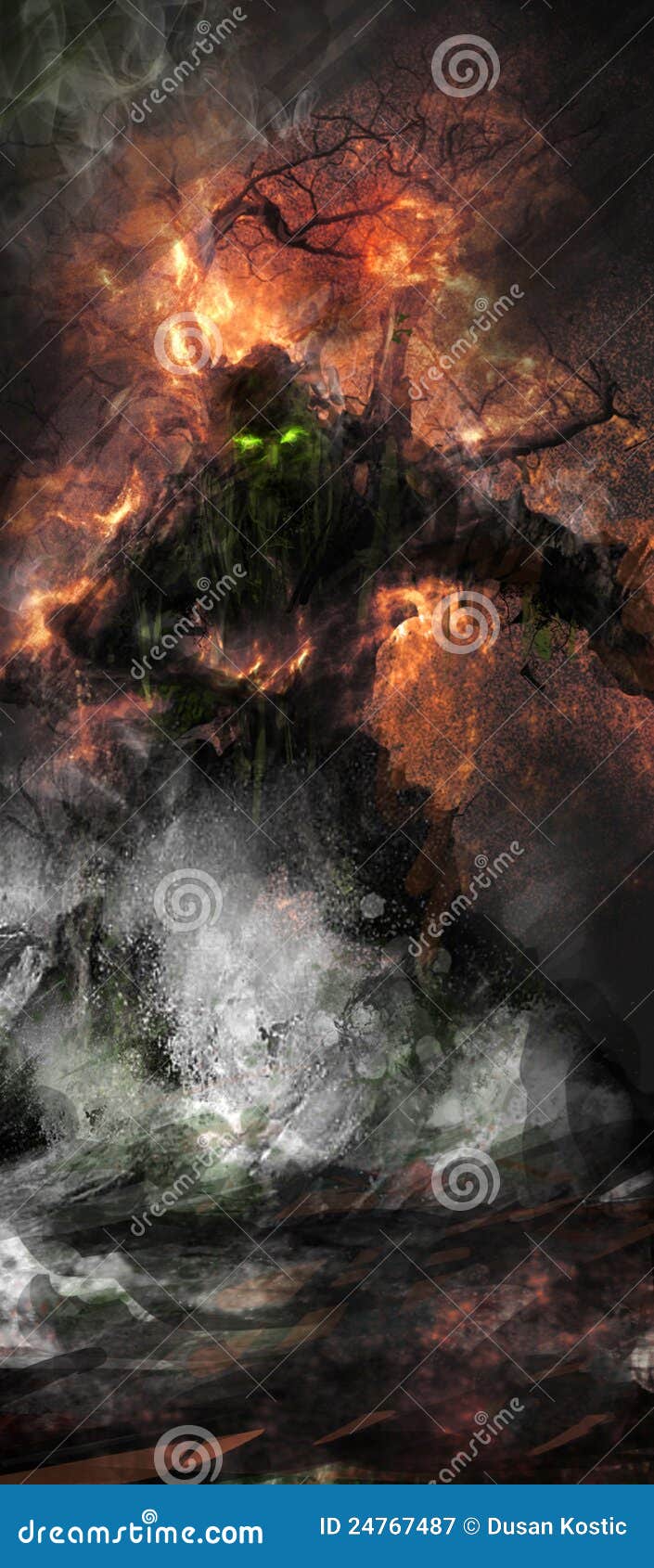 Fantasy treeman stock illustration. Illustration of bark - 24767487