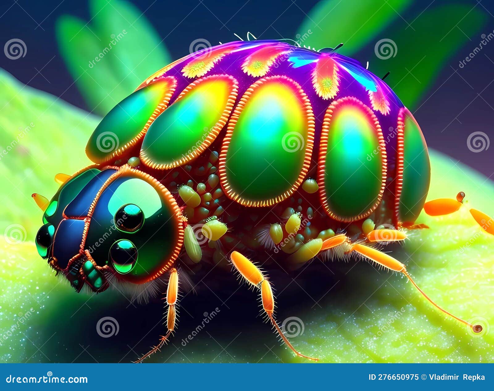 Fantasy Tropical Bug - AI Generated Artwork Stock Illustration ...