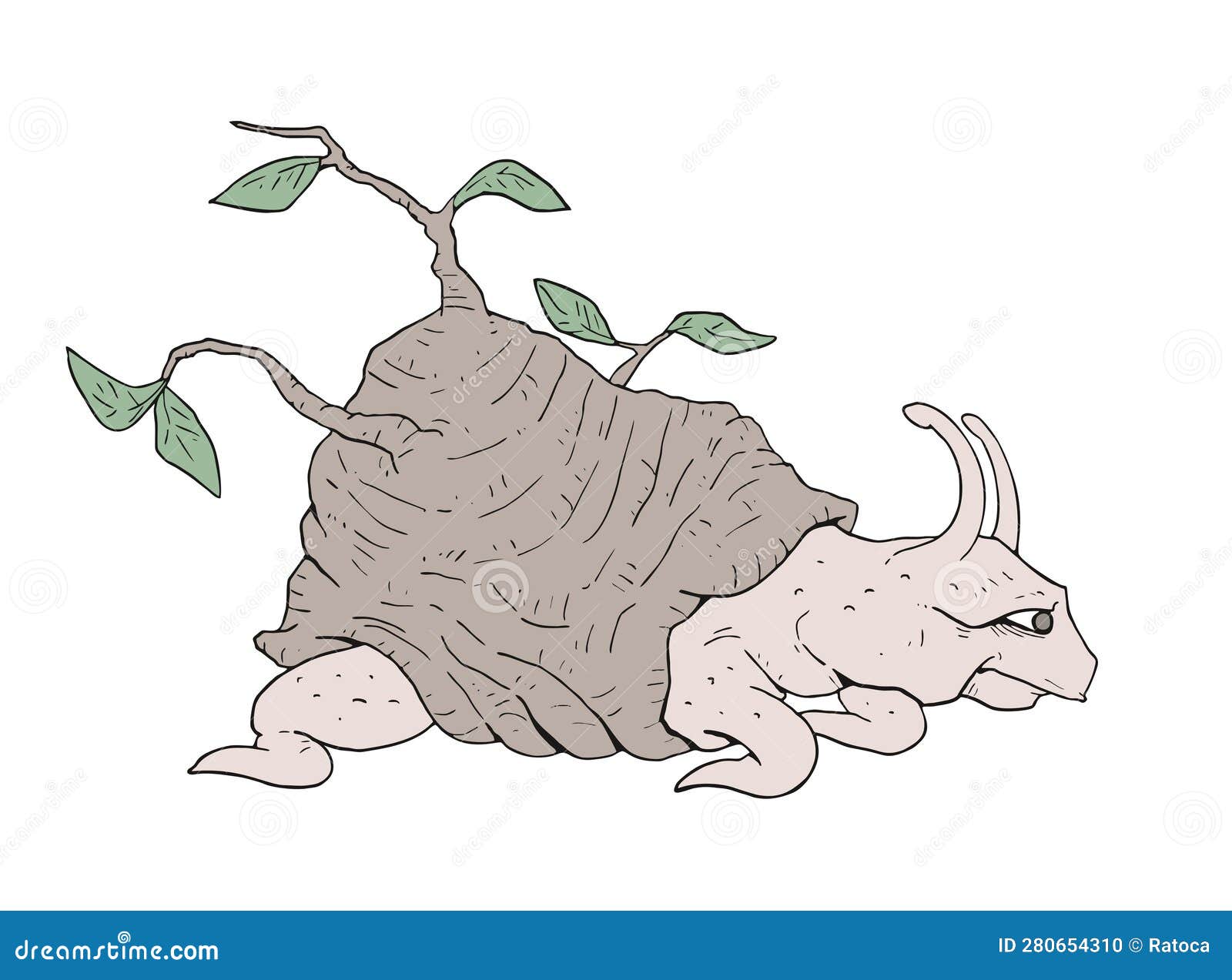 Fantasy Turtle Illustration Stock Vector - Illustration of comic, funny ...