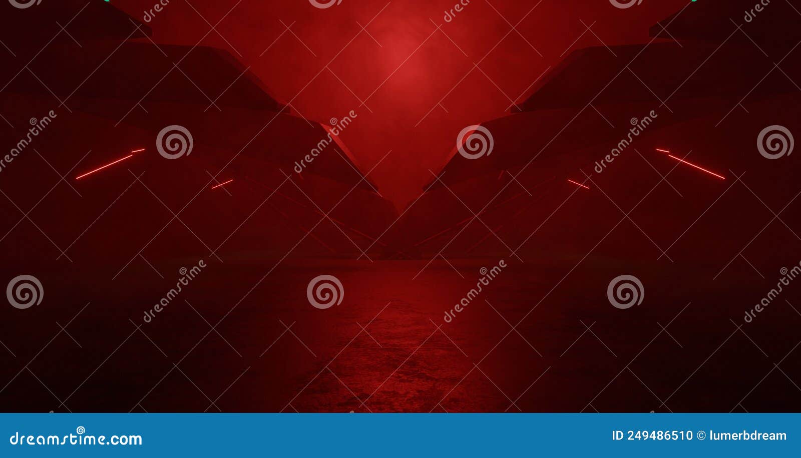 Fantasy Unknown Red Corridor Illustration Banner Background Wallpaper ...