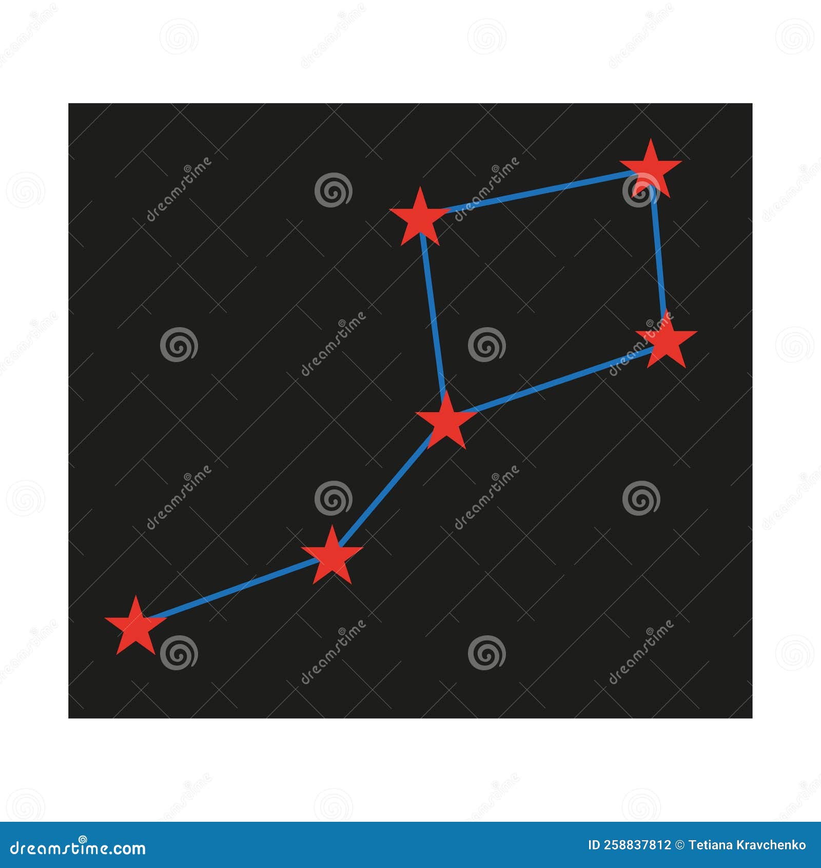 Fantasy Ursa Major Constellation. Space Pattern. Vector Illustration ...