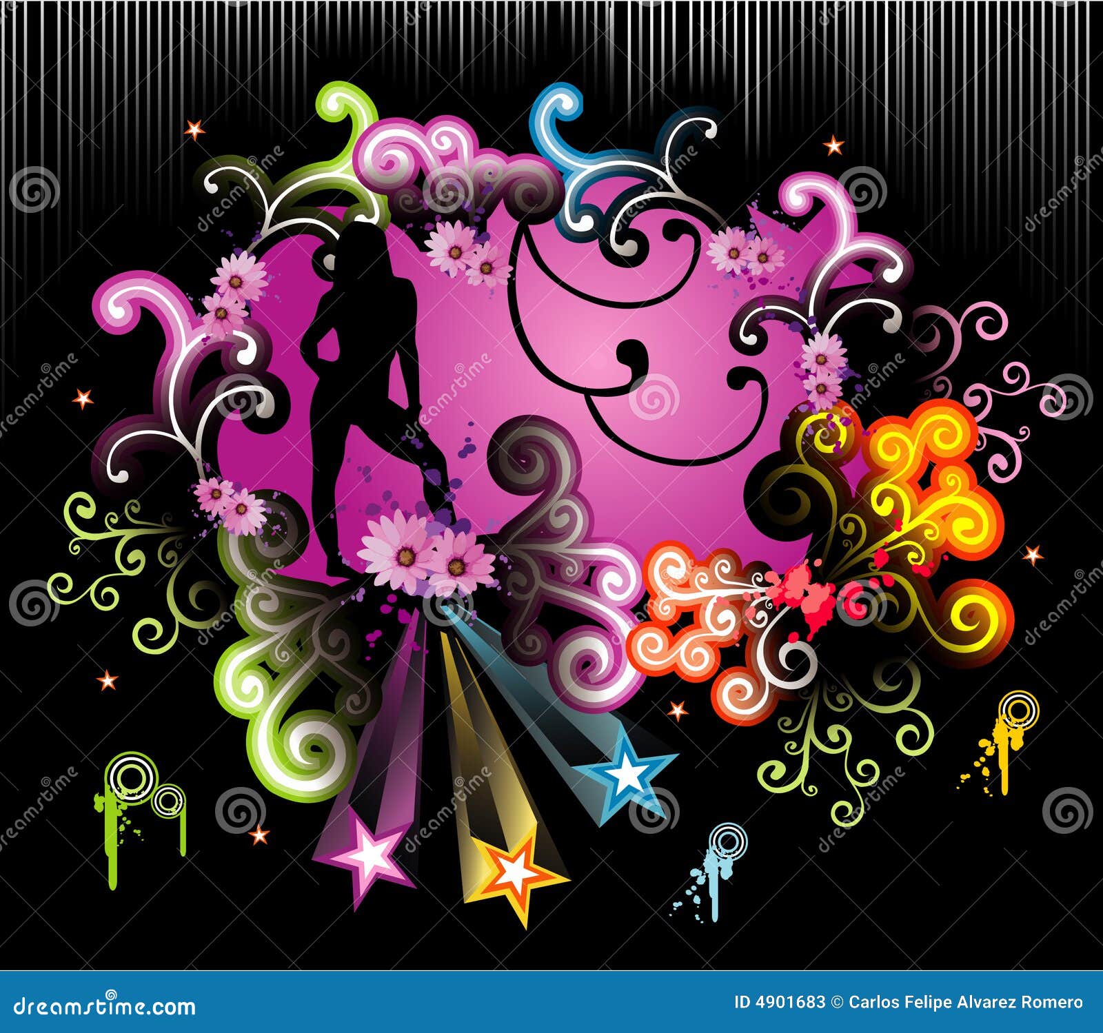 Fantasy vector composition stock vector. Illustration of nature - 4901683