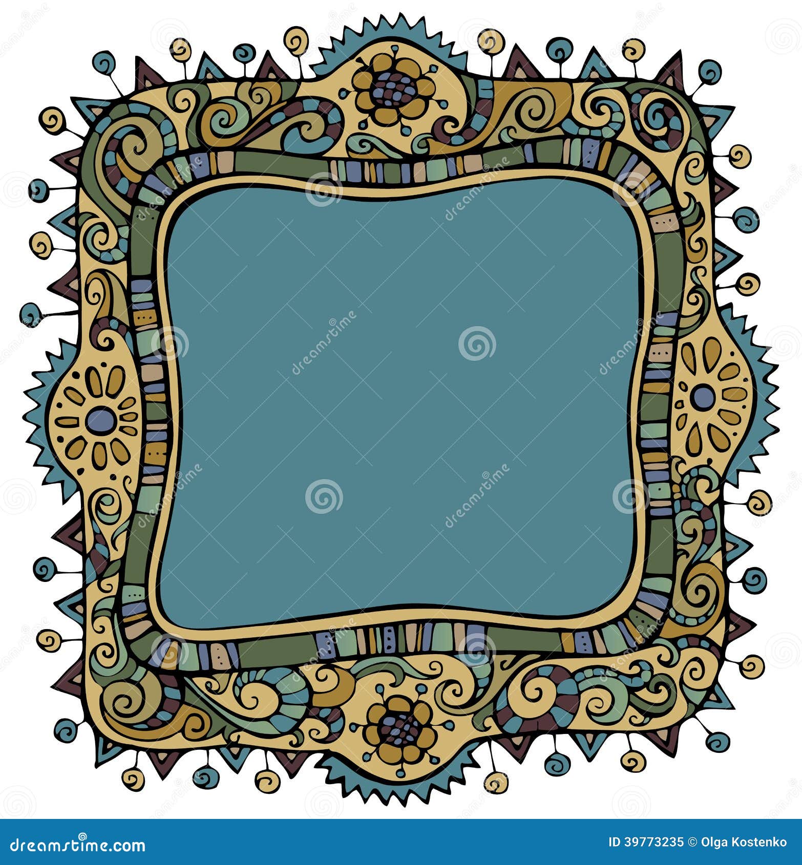 Fantasy Vector Decorative Frame Background Stock Vector - Illustration ...