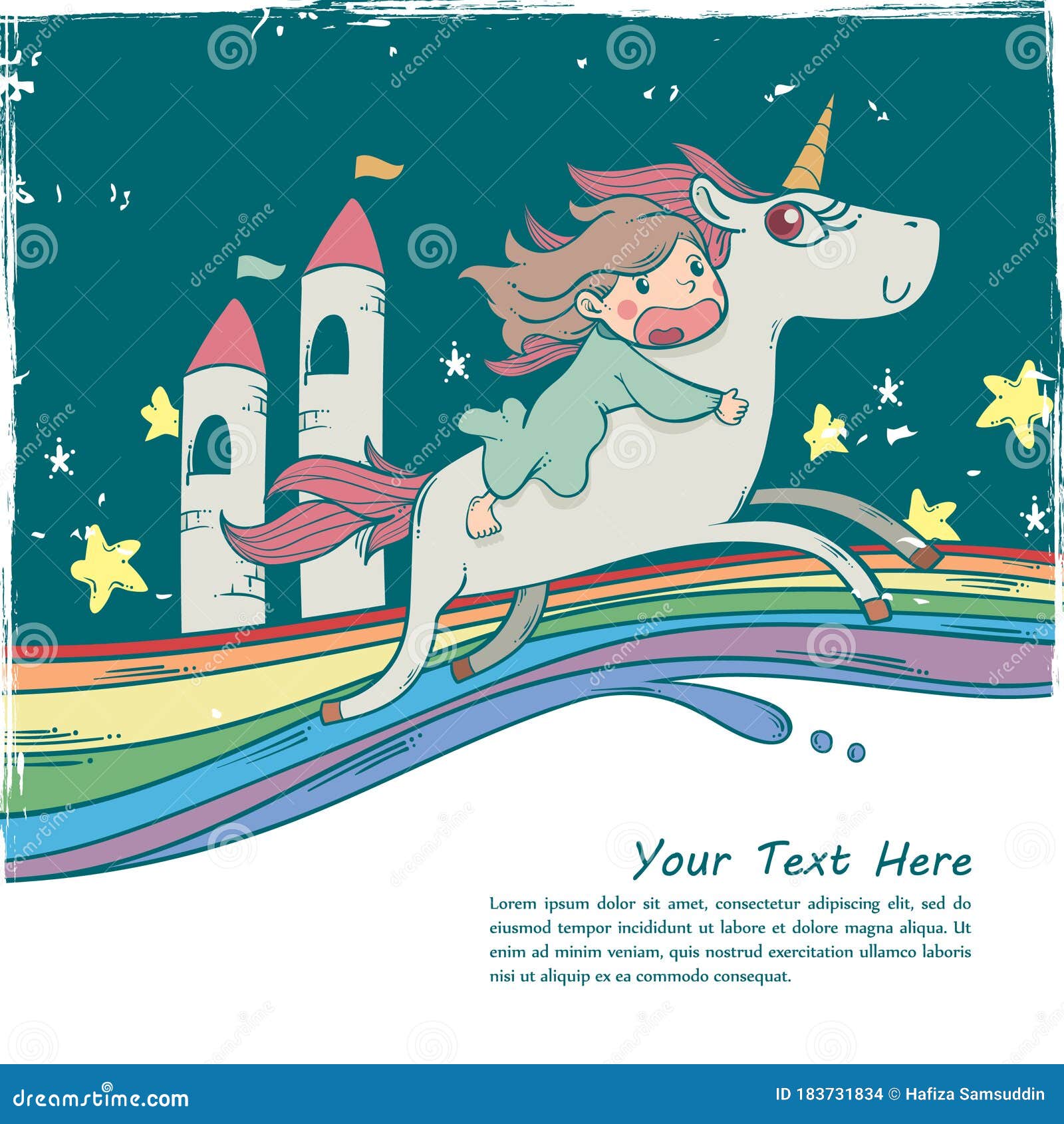 Fantasy Wallpaper. Vector Illustration Decorative Background Design ...