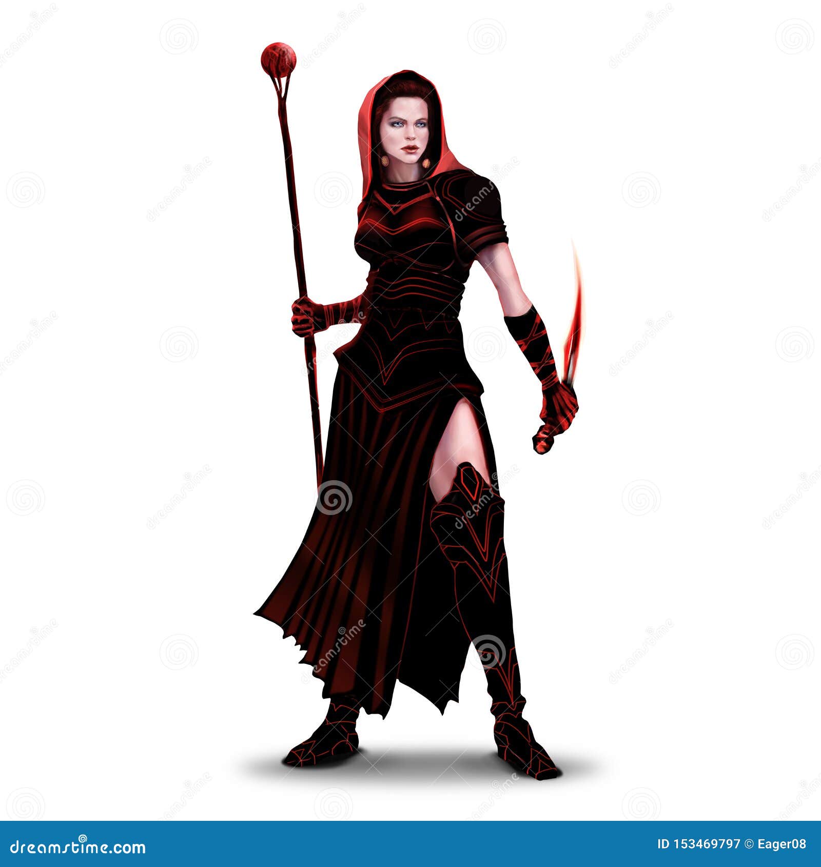 Anime Assassin Girl With Daggers