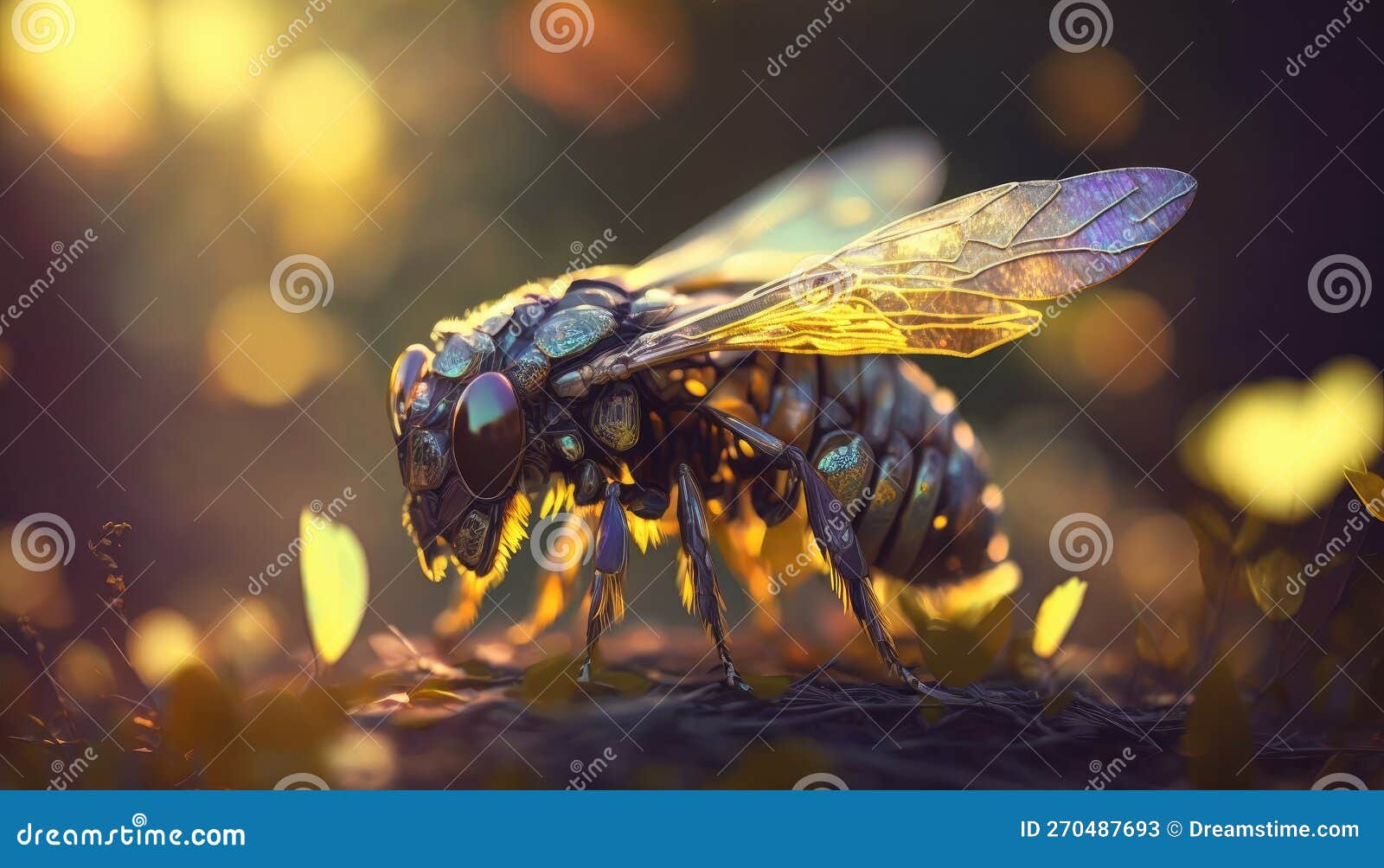 Fantasy Wasp Illustration by Generative AI Stock Illustration ...