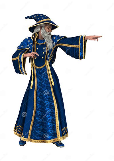 Fantasy Wizard on White stock illustration. Illustration of mystery ...