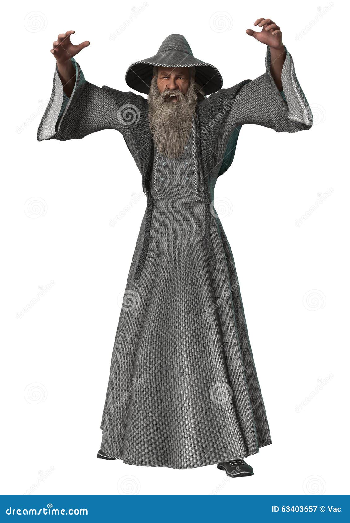 Fantasy Wizard on White stock illustration. Illustration of white ...