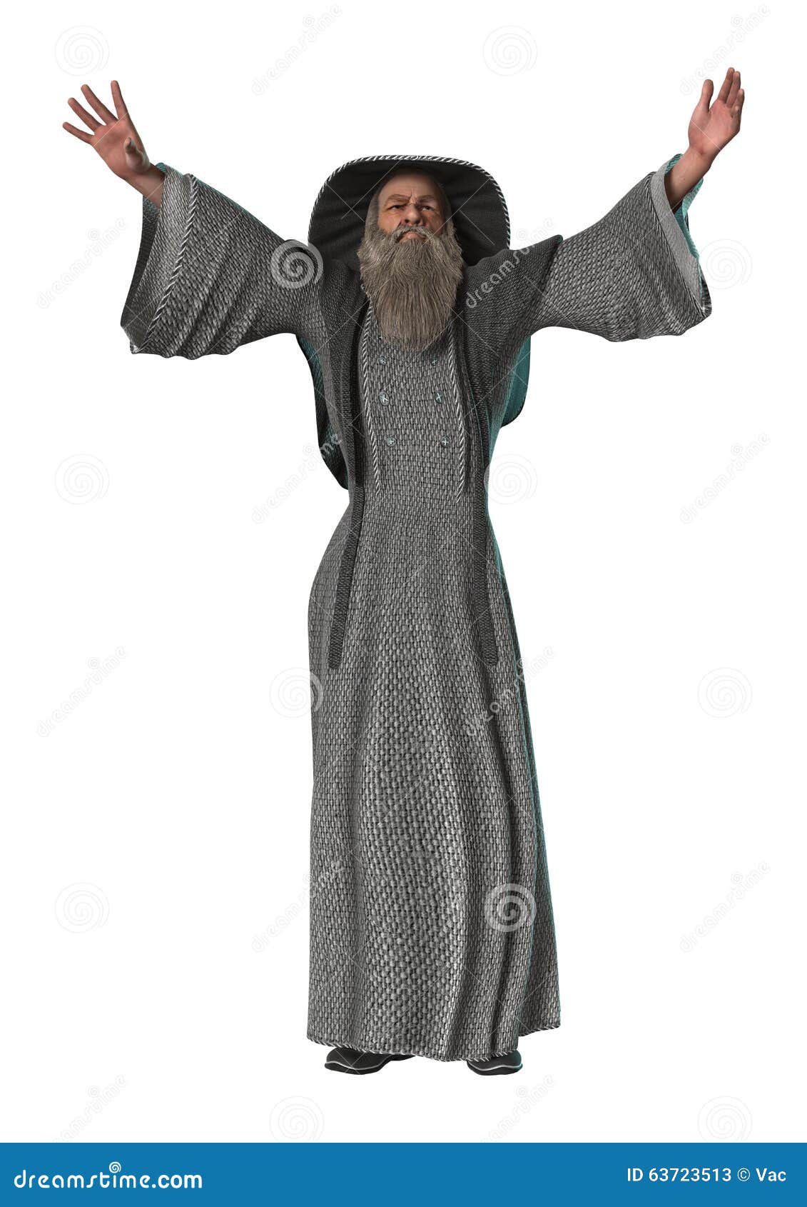 Fantasy Wizard Female With Flames Coming From Her Hands And A Mythical ...